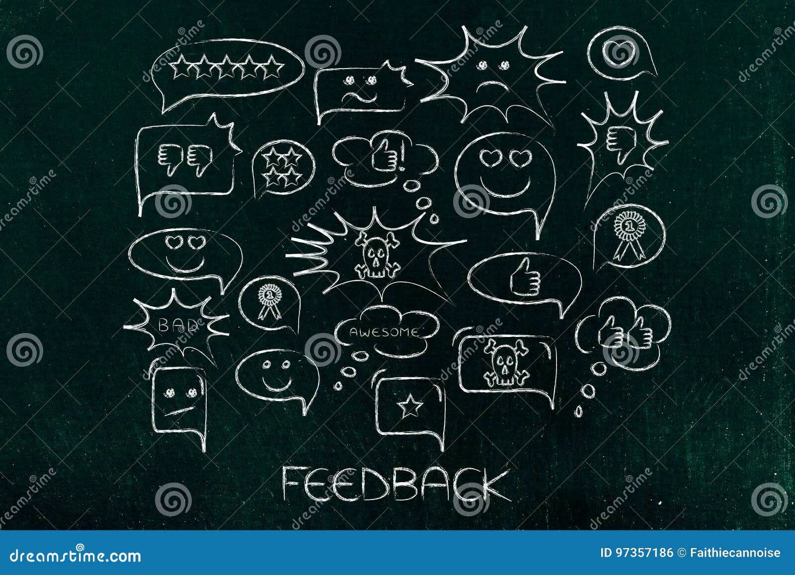 Comic Bubbles with Different Reactions To a Product or Company Stock ...