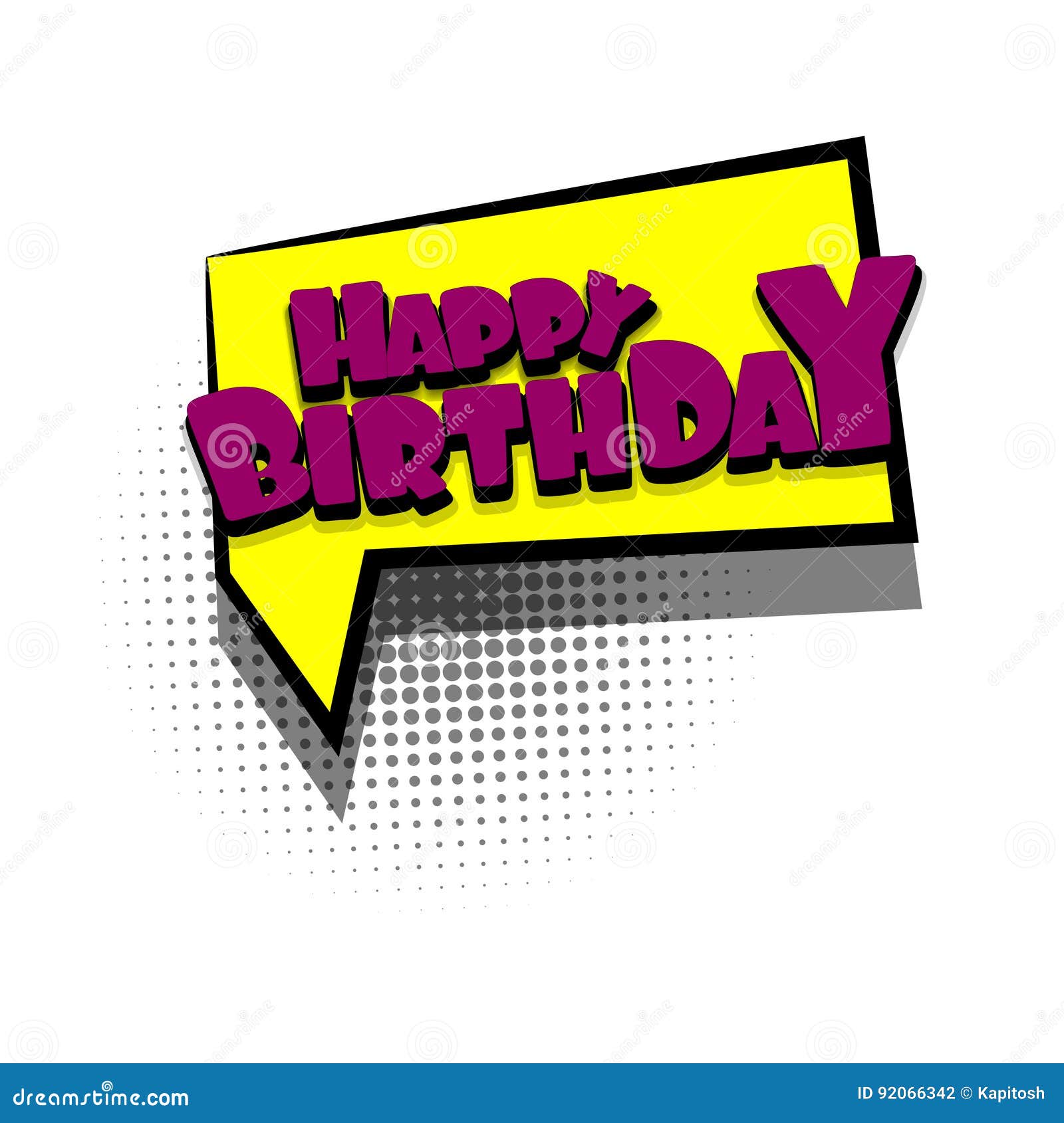 Comic-Buch-Textblase ALLES GUTE ZUM GEBURTSTAG Vektor Abbildung ...