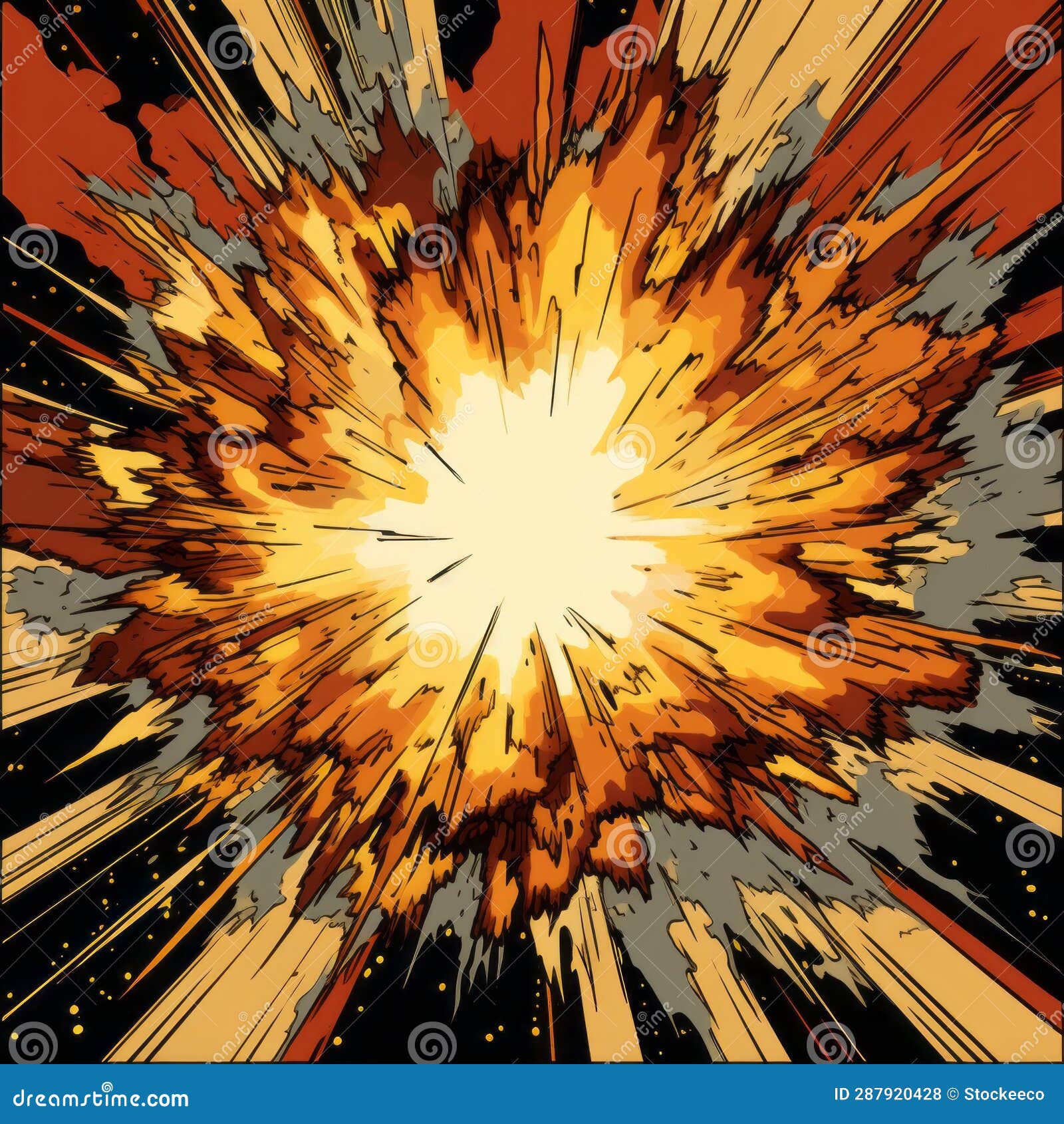 Retro Comic Book Style Supernova Explosion Illustration Stock ...