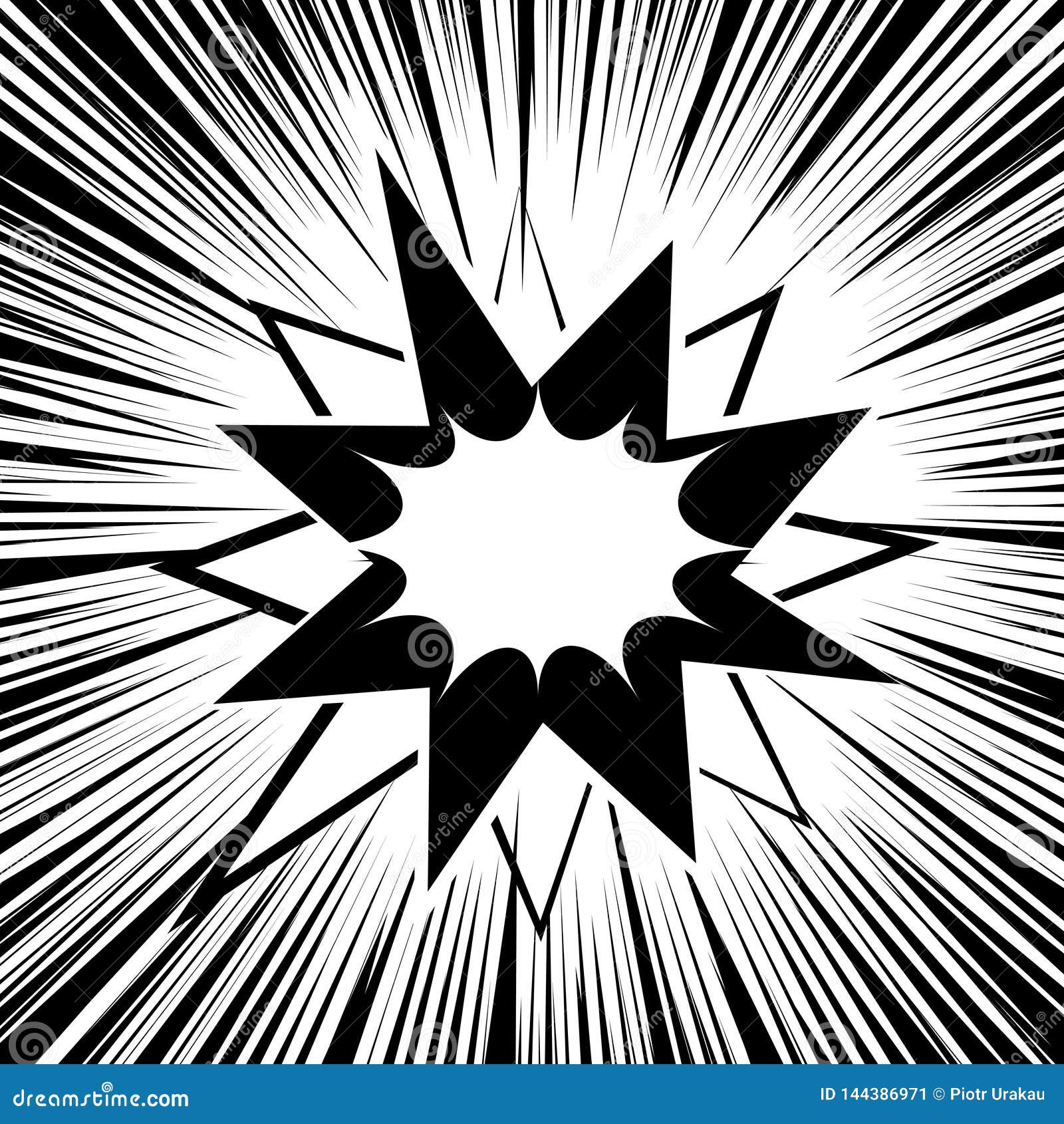 Comic Burst Monochrome Concept Stock Vector - Illustration of beam ...