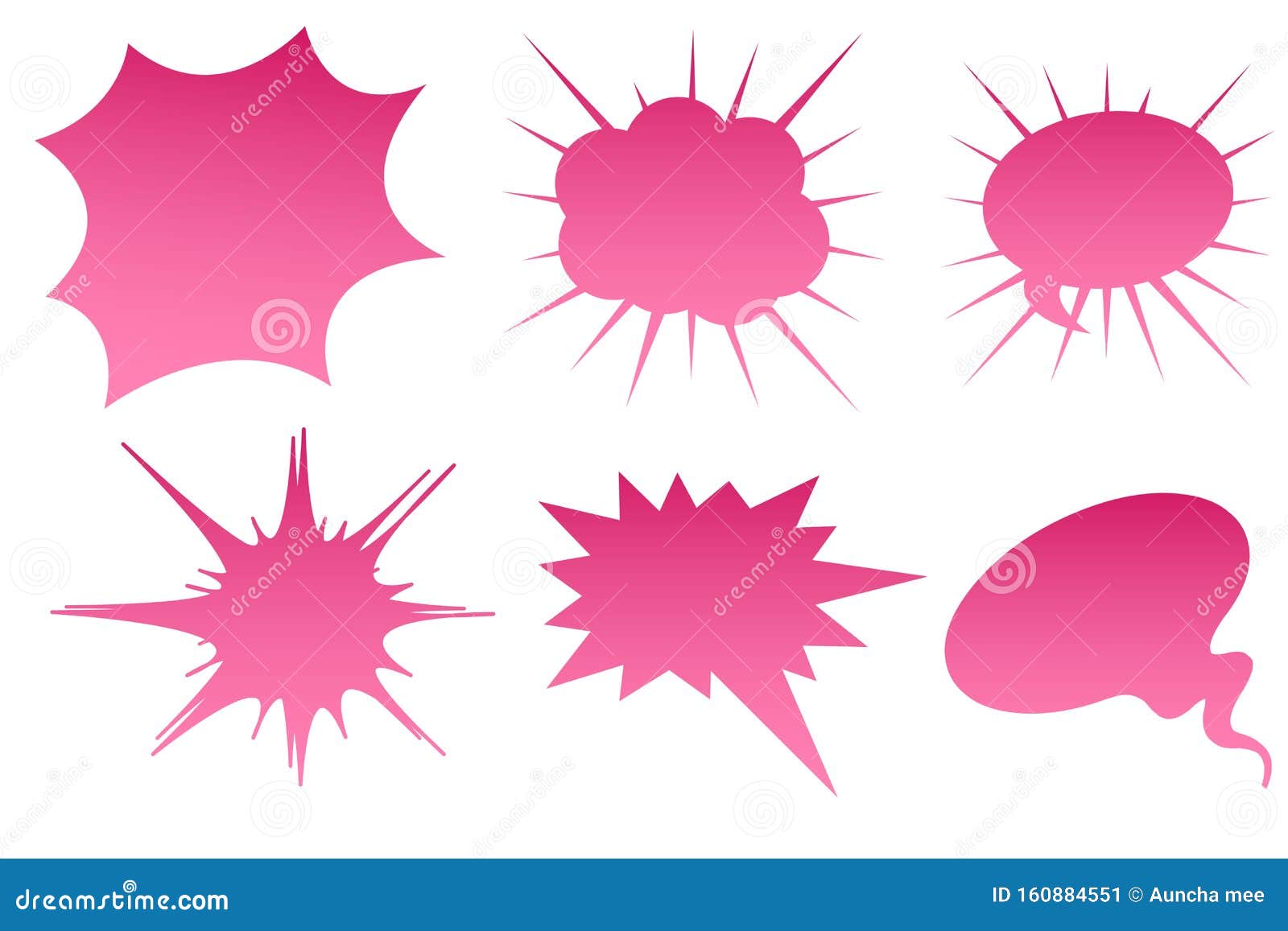 Comic Burst Speech Bubbles Set . Illustration Design Stock Illustration ...