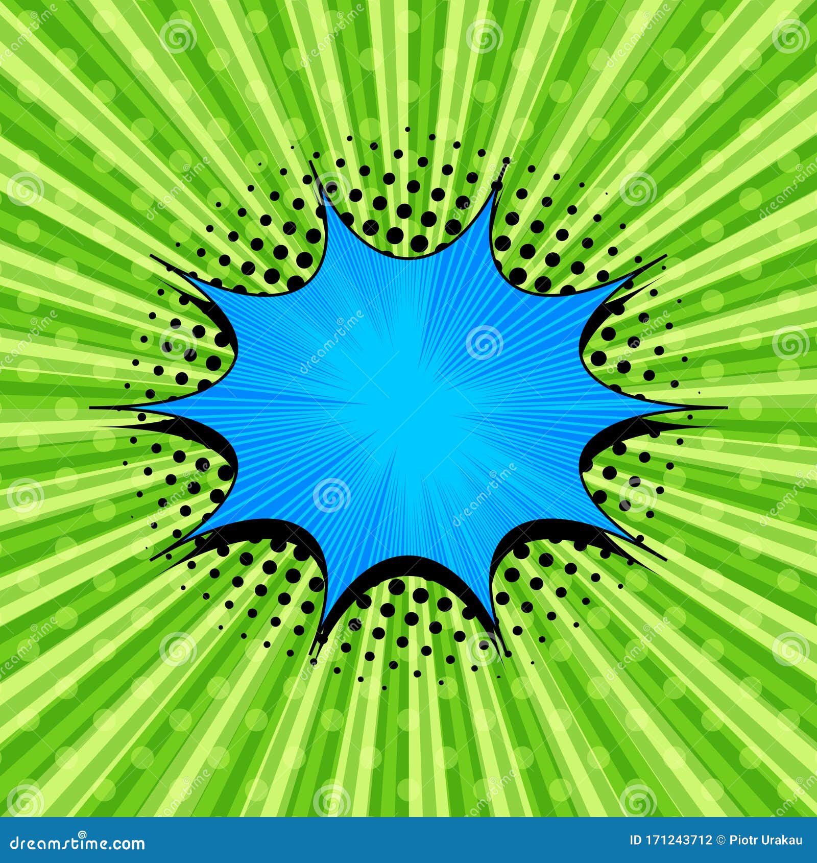Comic burst template stock vector. Illustration of artwork - 171243712