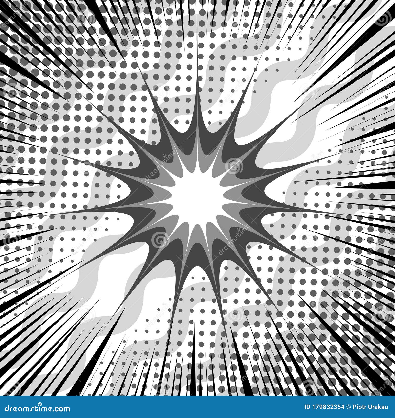 Comic burst template stock vector. Illustration of graphics - 179832354