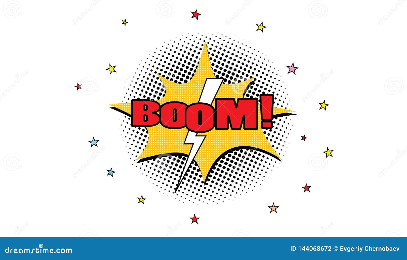 Comic Bursting Star Bomb Flash Effect Vector Eps10. Explotion with Boom ...