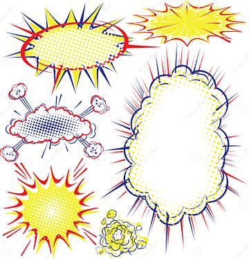 Comic Bursts stock vector. Illustration of burst, boom - 24025732