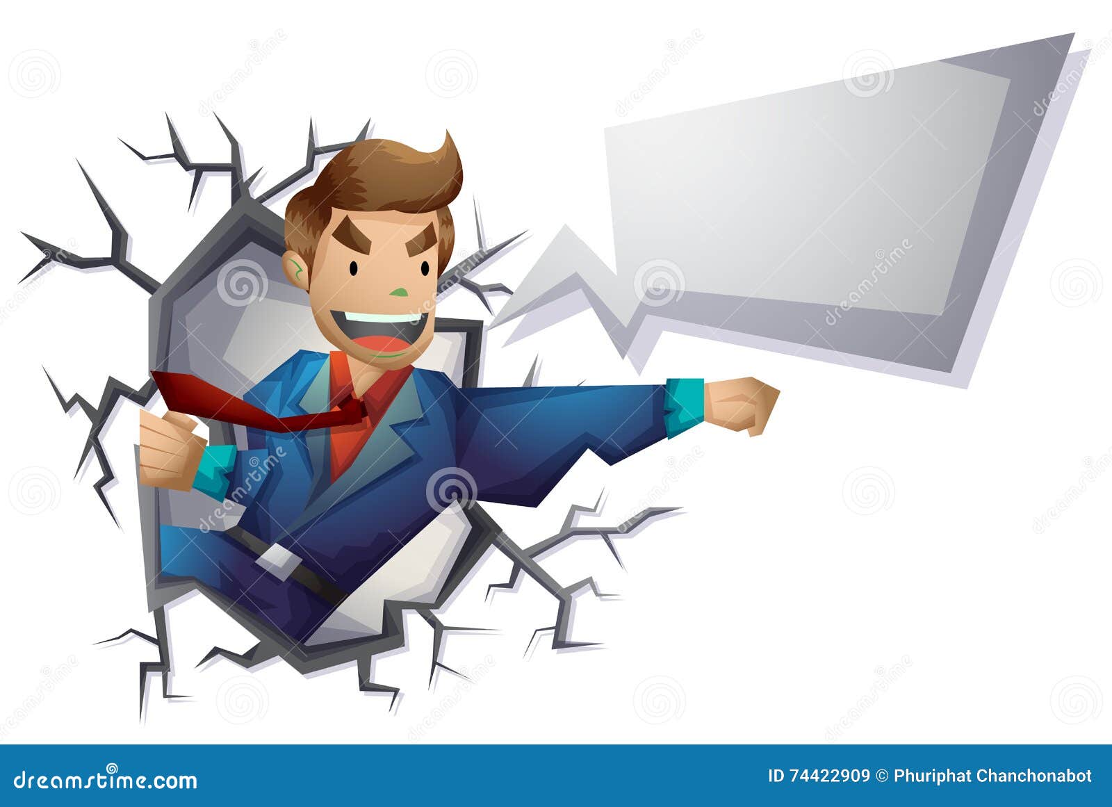 Comic Businessman with Separated Layers Stock Vector - Illustration of ...