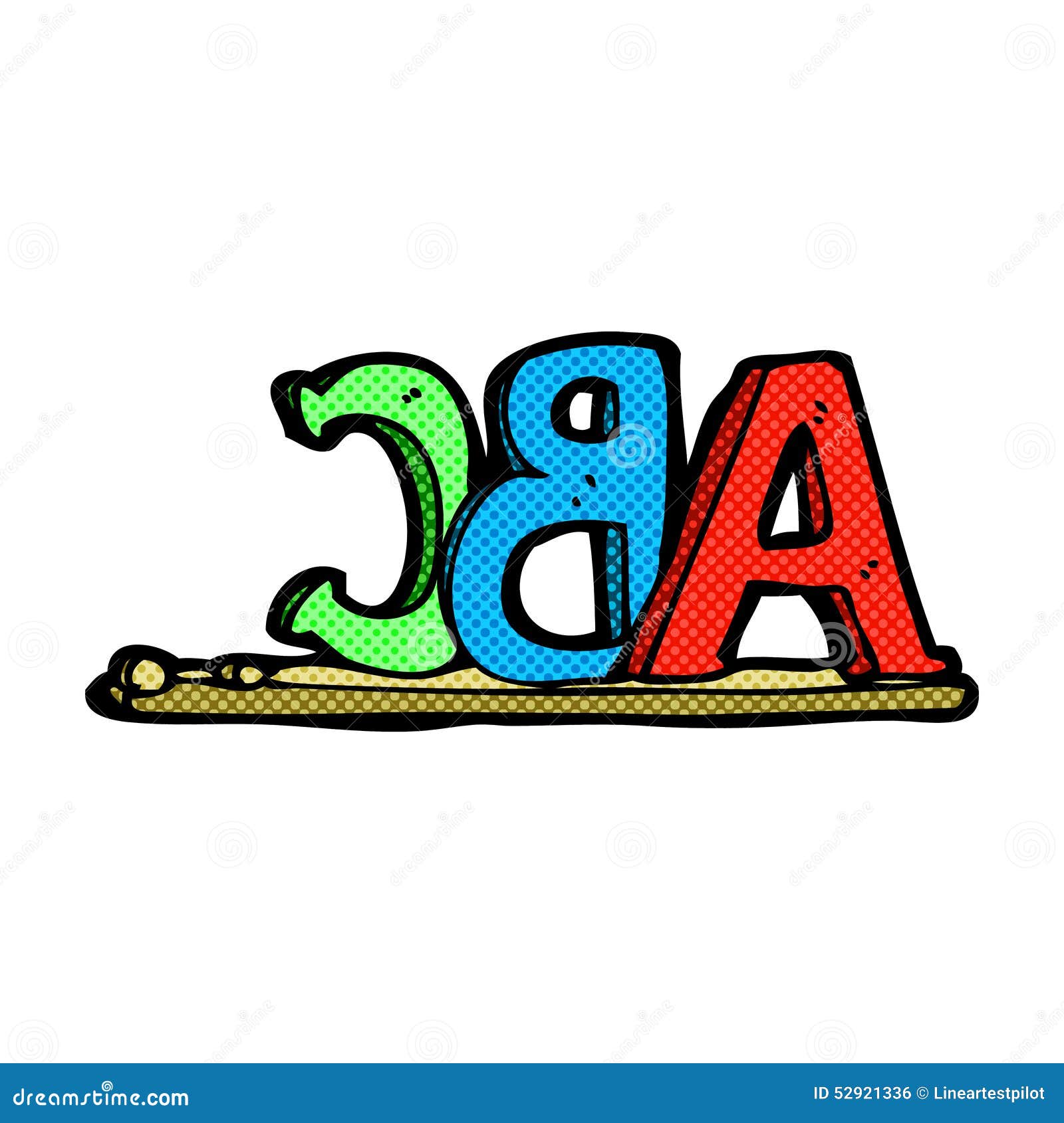 Comic cartoon ABC letters stock illustration. Illustration of cheerful ...
