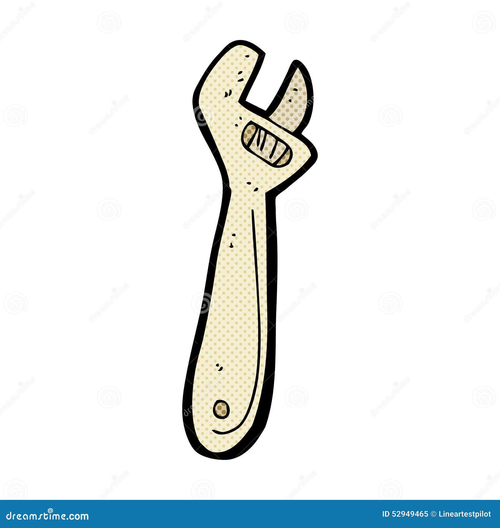 Cartoon Adjustable Wrench Or Spanner Vector Illustration ...