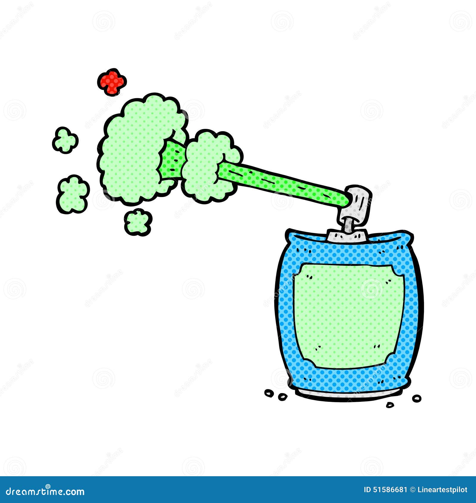 Comic Cartoon Aerosol Spray Can Stock Illustration - Illustration of ...