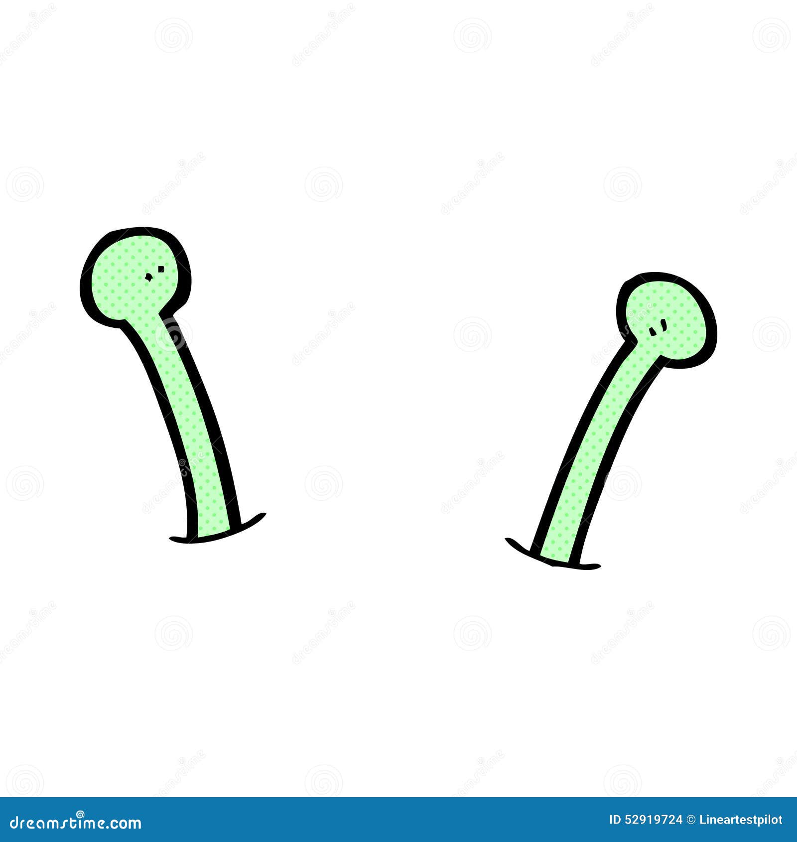 Comic Cartoon Alien Antennae Stock Illustration - Illustration of ...