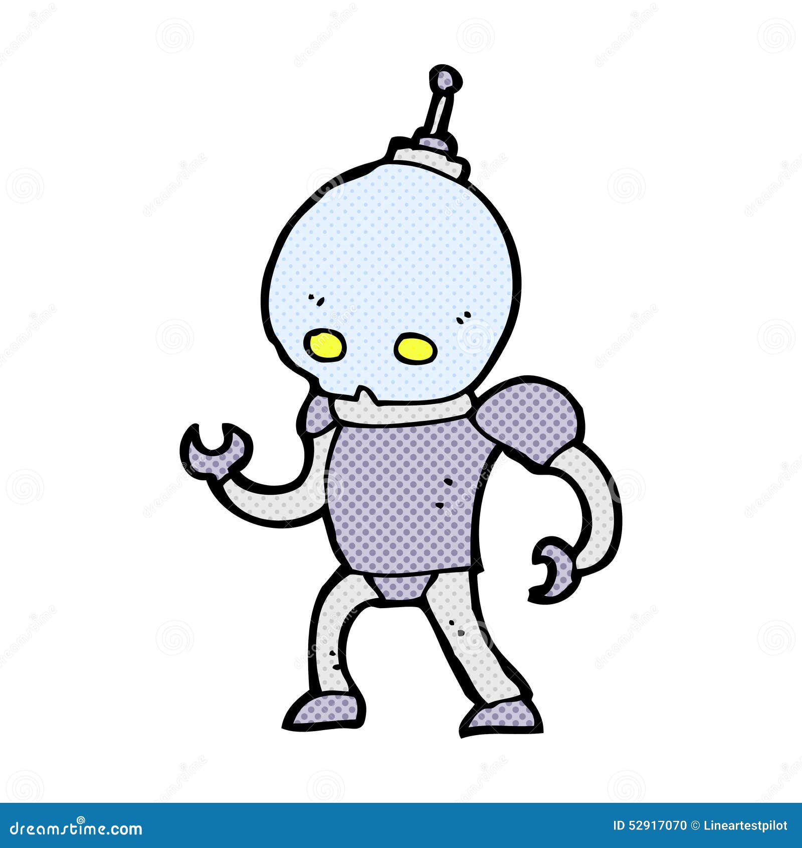 Alien Robot Warrior In Metropolis Cartoon Vector | CartoonDealer.com ...