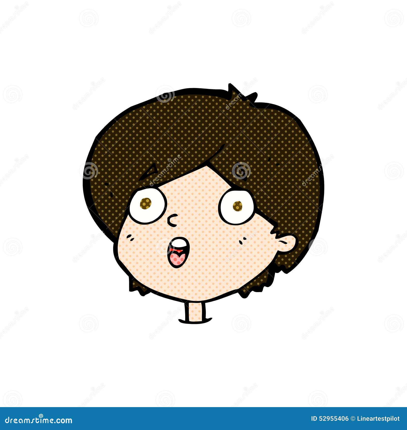Comic Cartoon Amazed Expression Stock Illustration - Illustration of ...