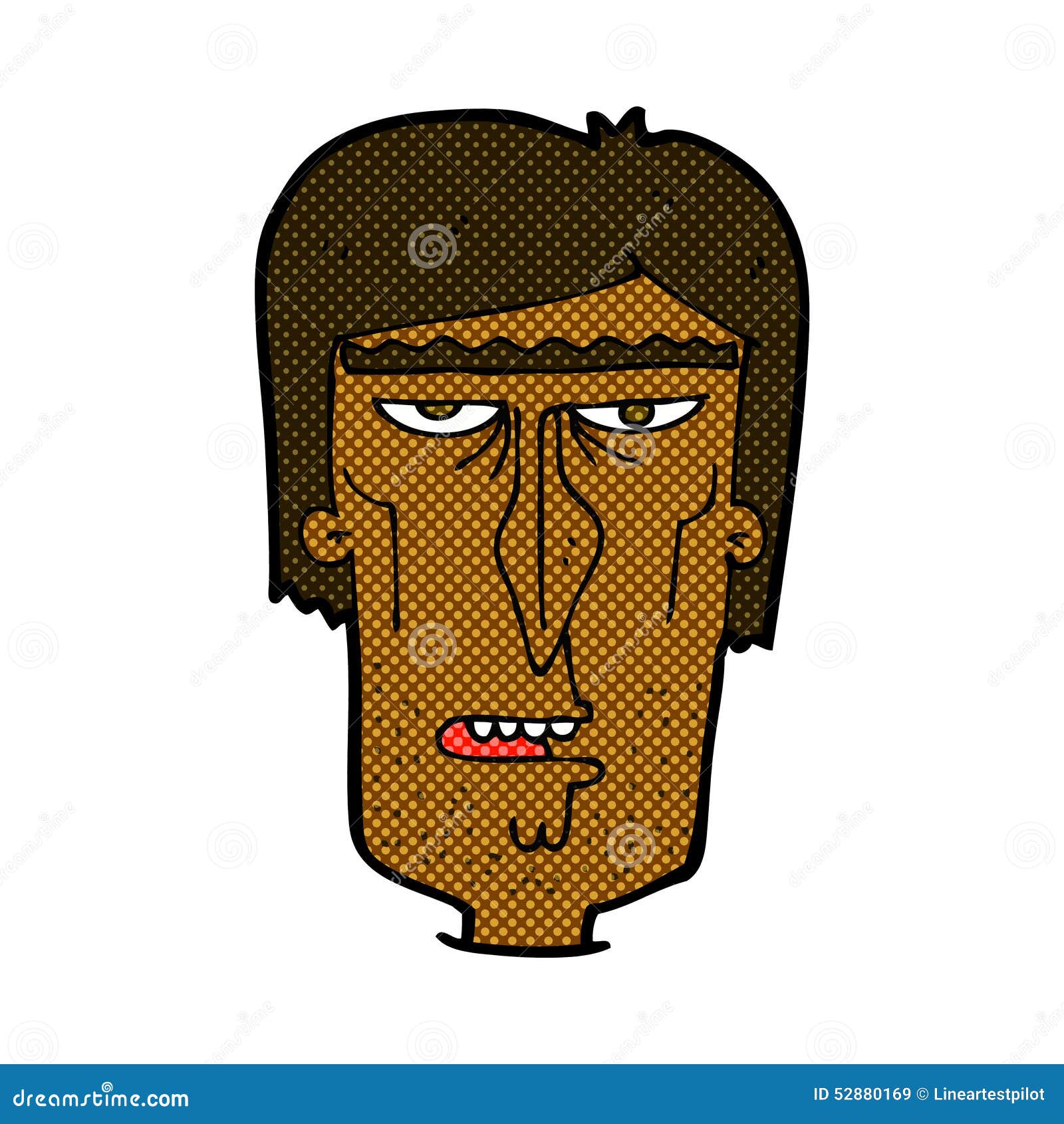 Comic cartoon angry face stock illustration. Illustration of clip ...