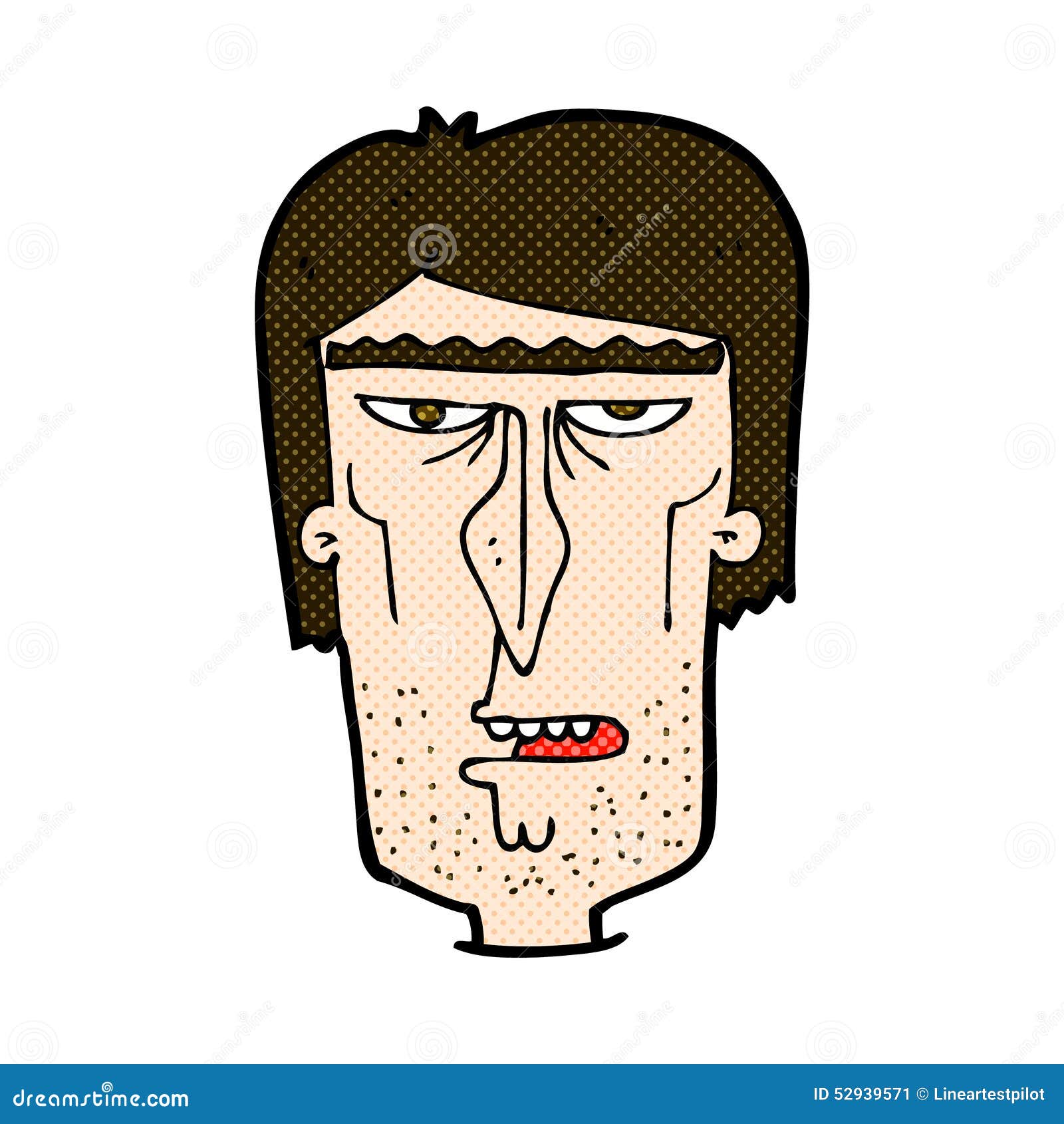 Comic cartoon angry face stock illustration. Illustration of style ...