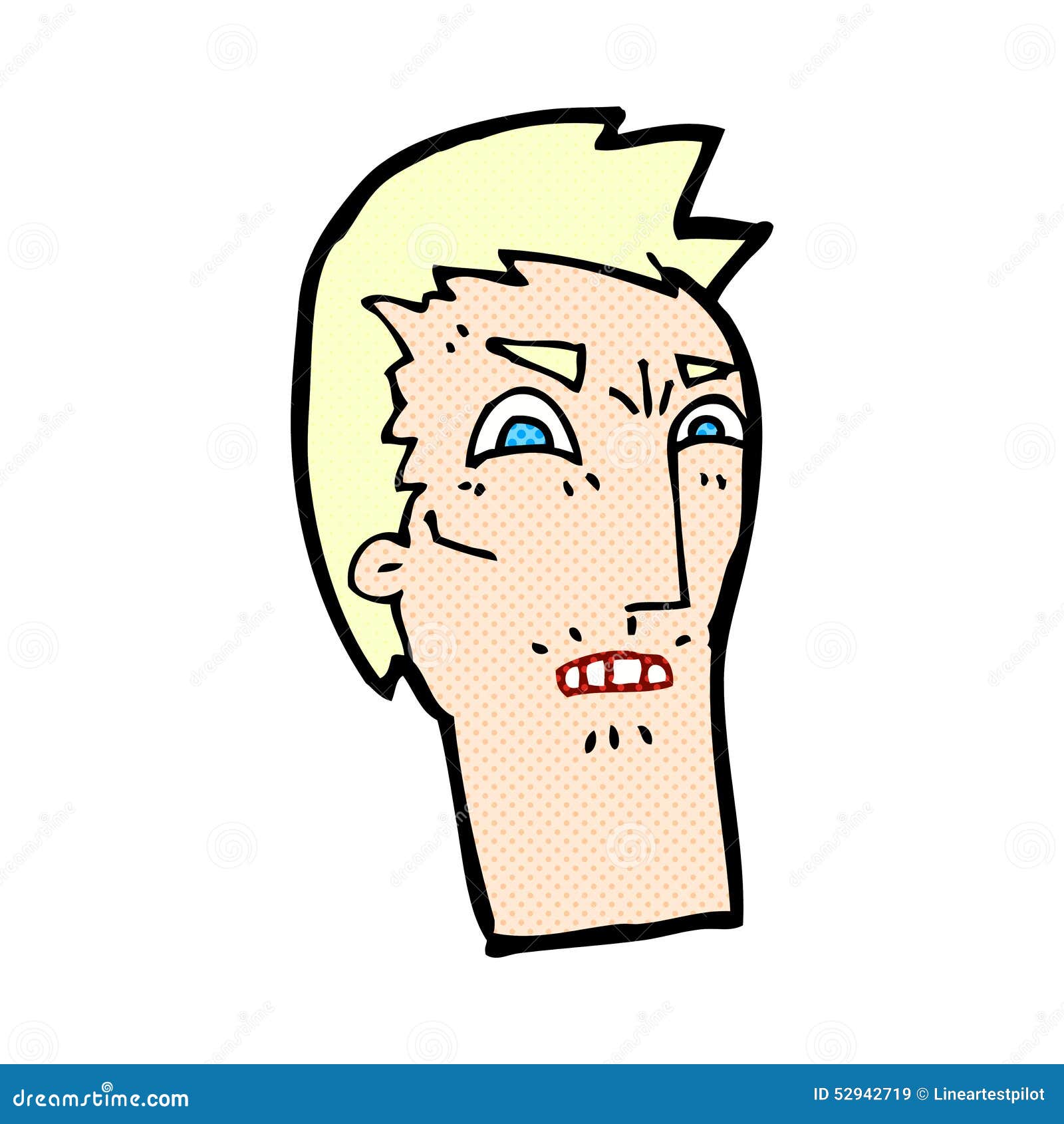 Comic cartoon angry face stock illustration. Illustration of clip ...