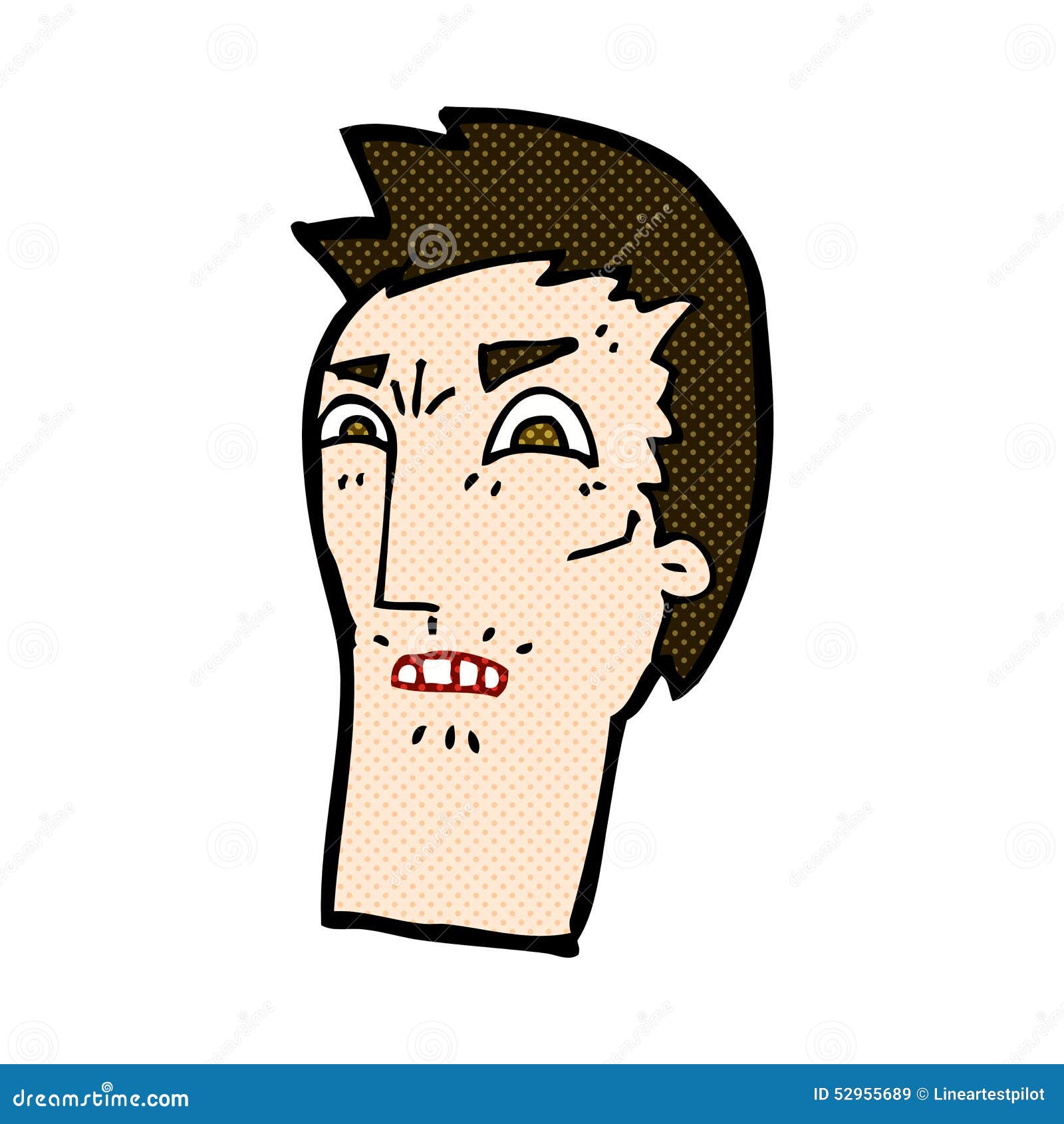 Comic cartoon angry face stock illustration. Illustration of comic ...