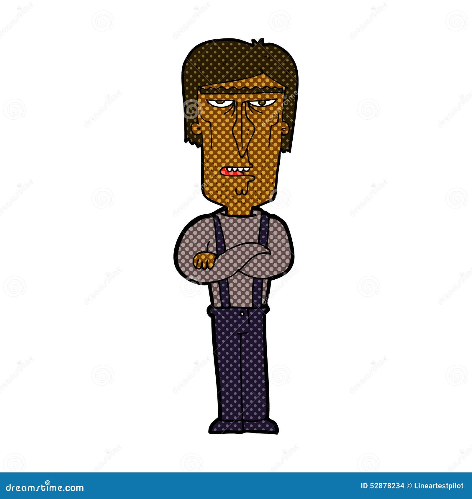 Comic cartoon angry man stock illustration. Illustration of print ...