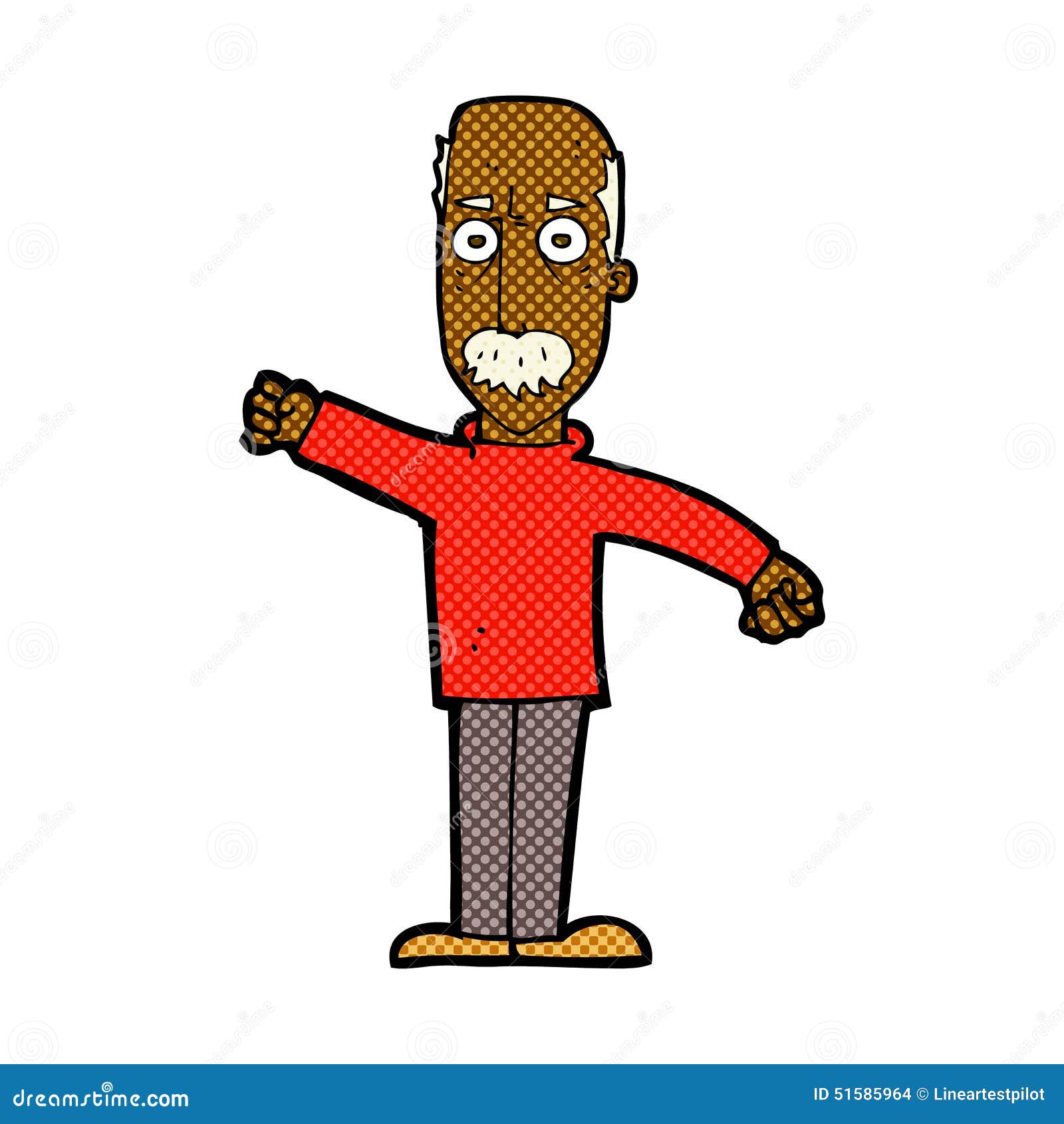 Angry Old Man Cartoon