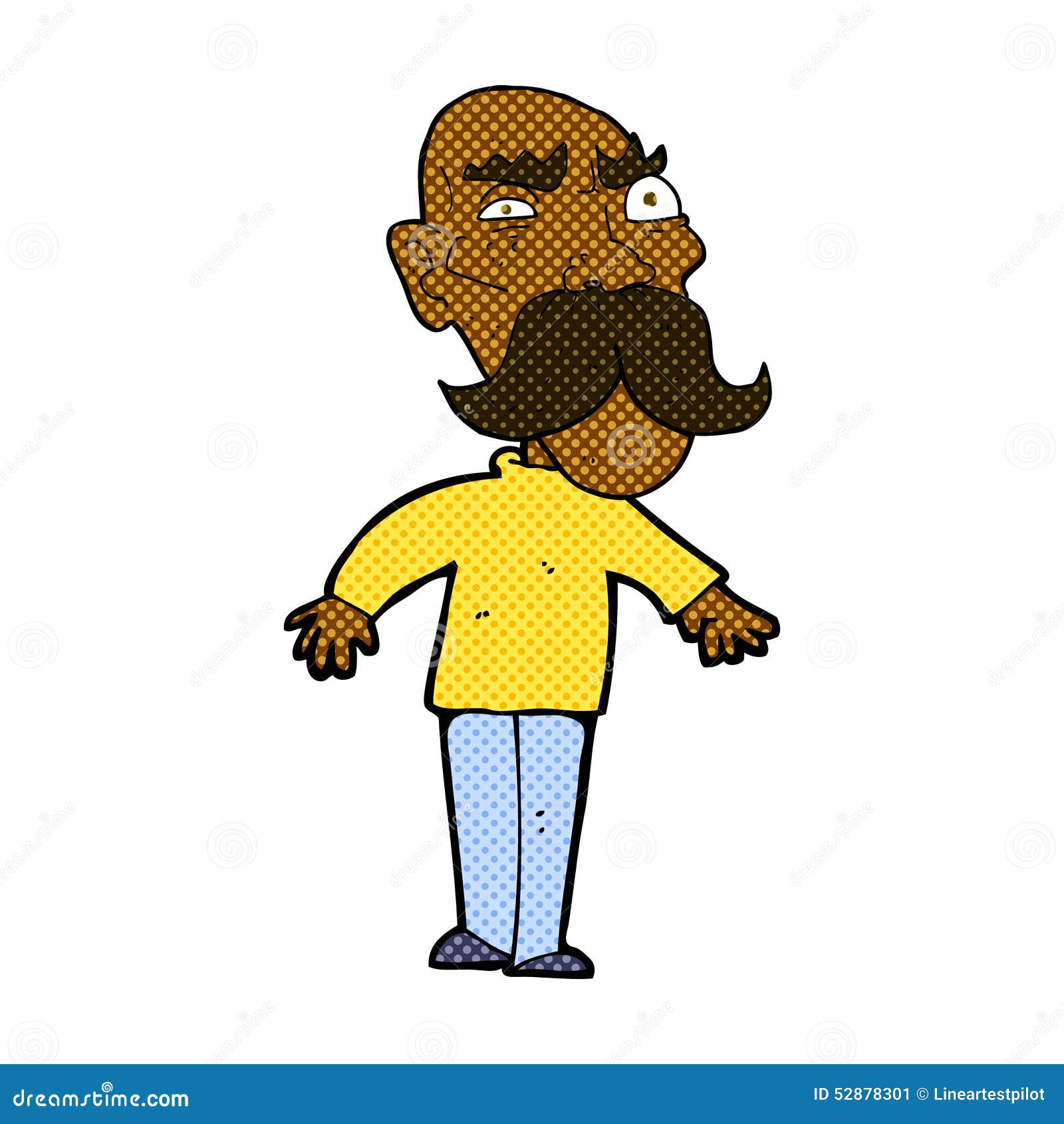 Comic Cartoon Angry Old Man Stock Illustration - Illustration of print ...