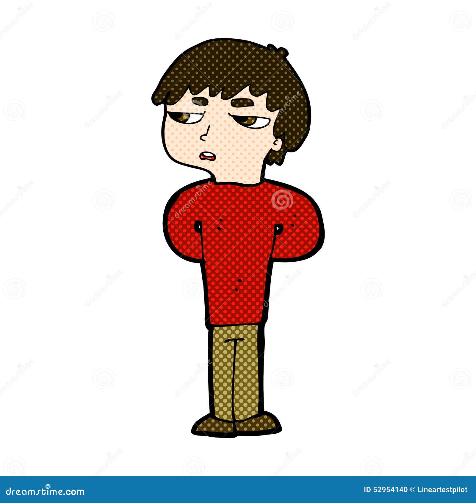 Comic Cartoon Antisocial Boy Stock Illustration - Illustration of ...