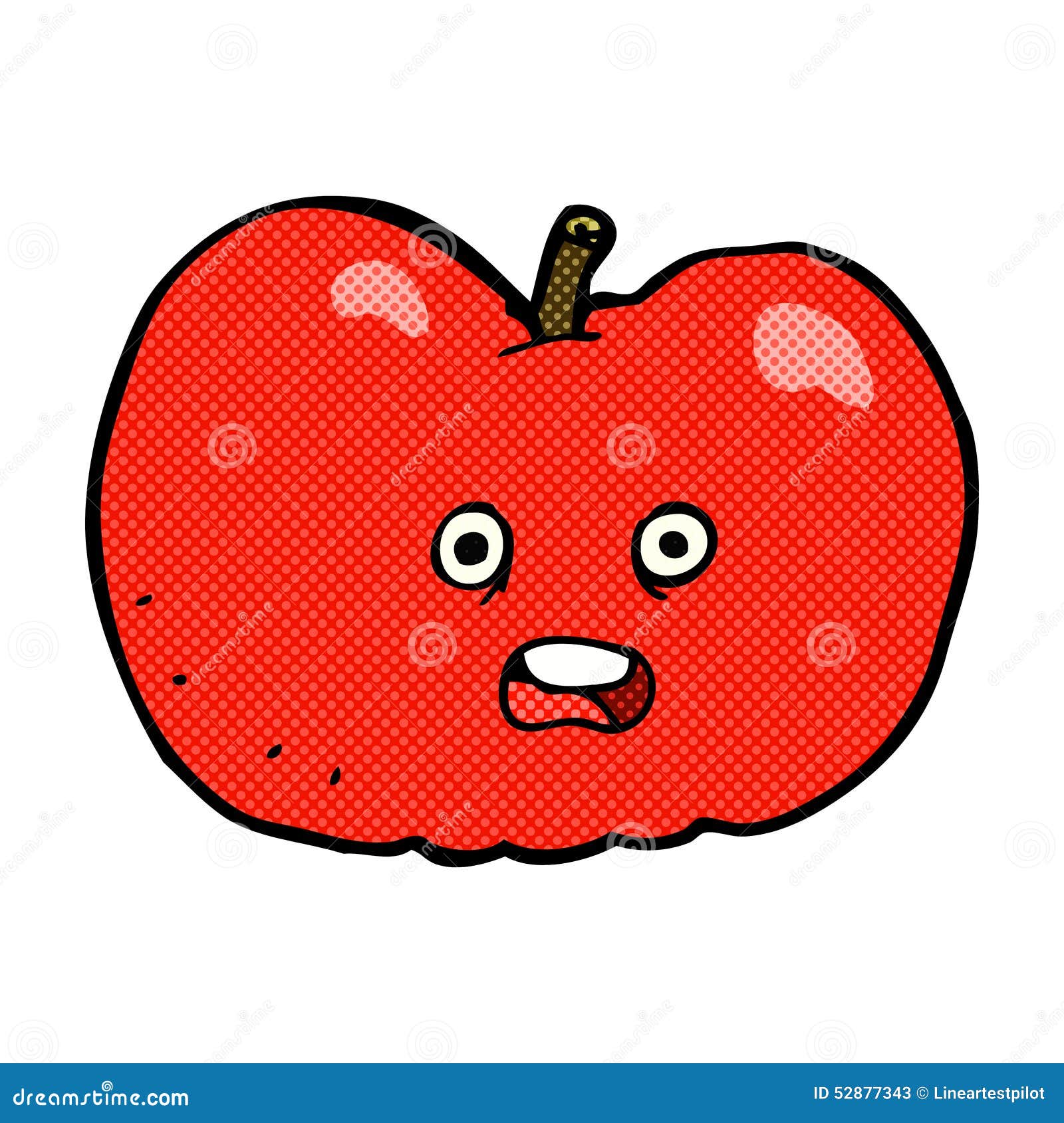 Comic cartoon apple stock illustration. Illustration of character ...