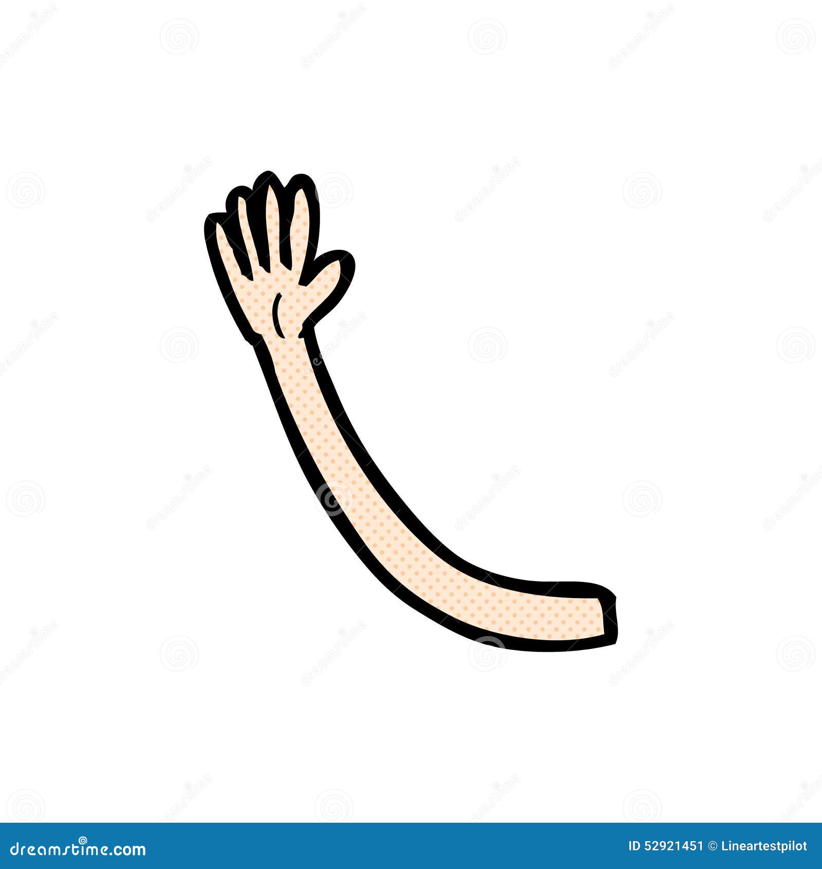 Comic cartoon arm stock illustration. Illustration of drawing - 52921451