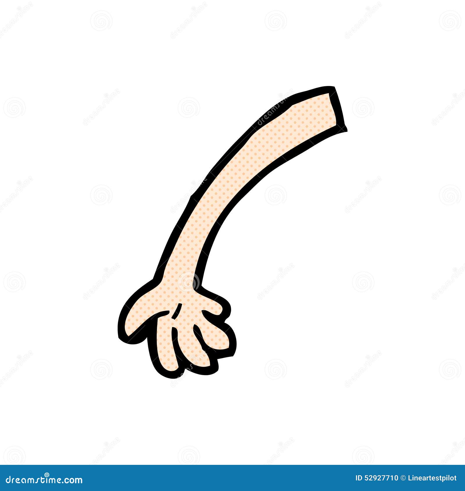 Comic cartoon arm stock illustration. Illustration of silly - 52927710