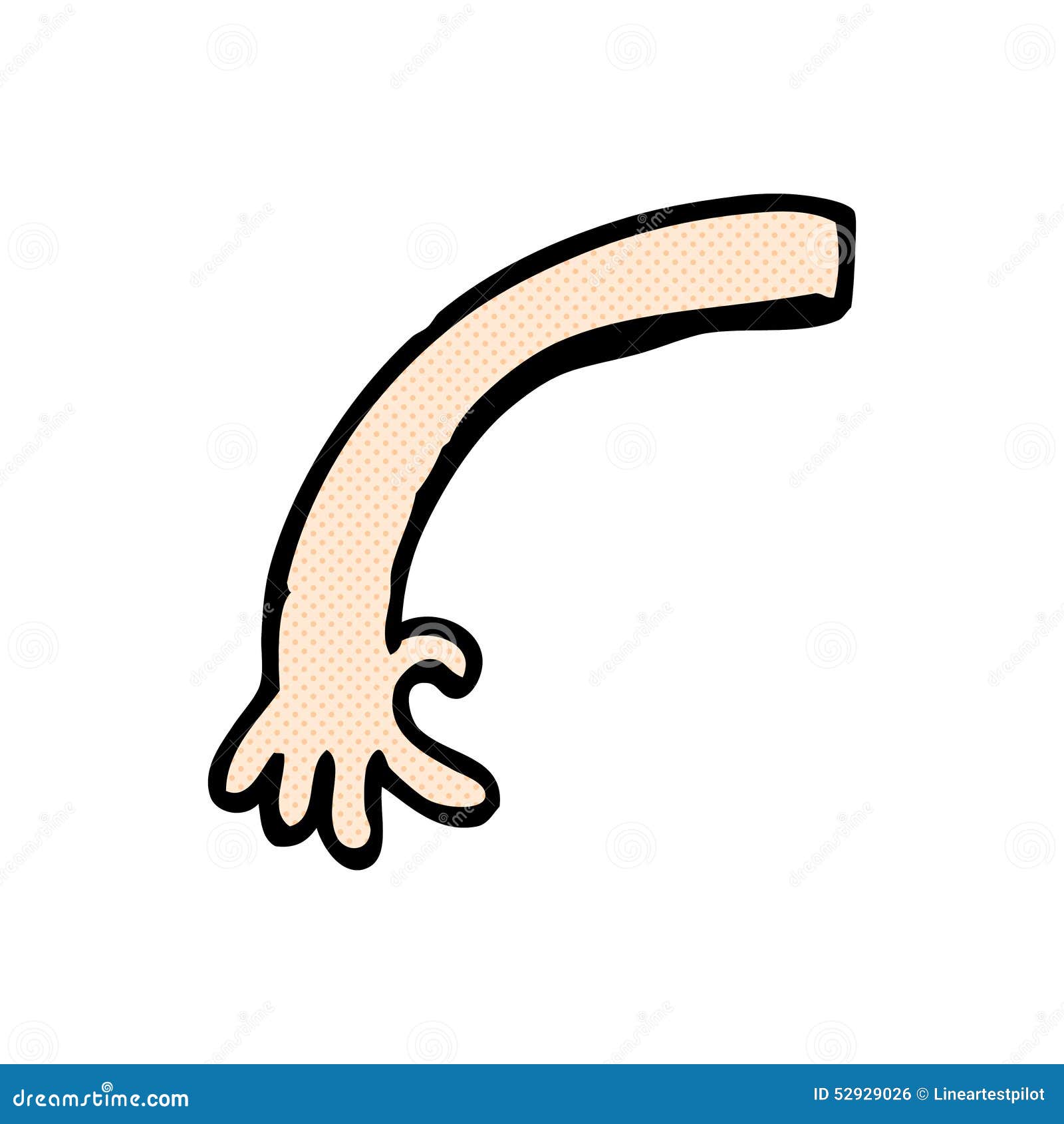Comic cartoon arm stock illustration. Illustration of drawn - 52929026