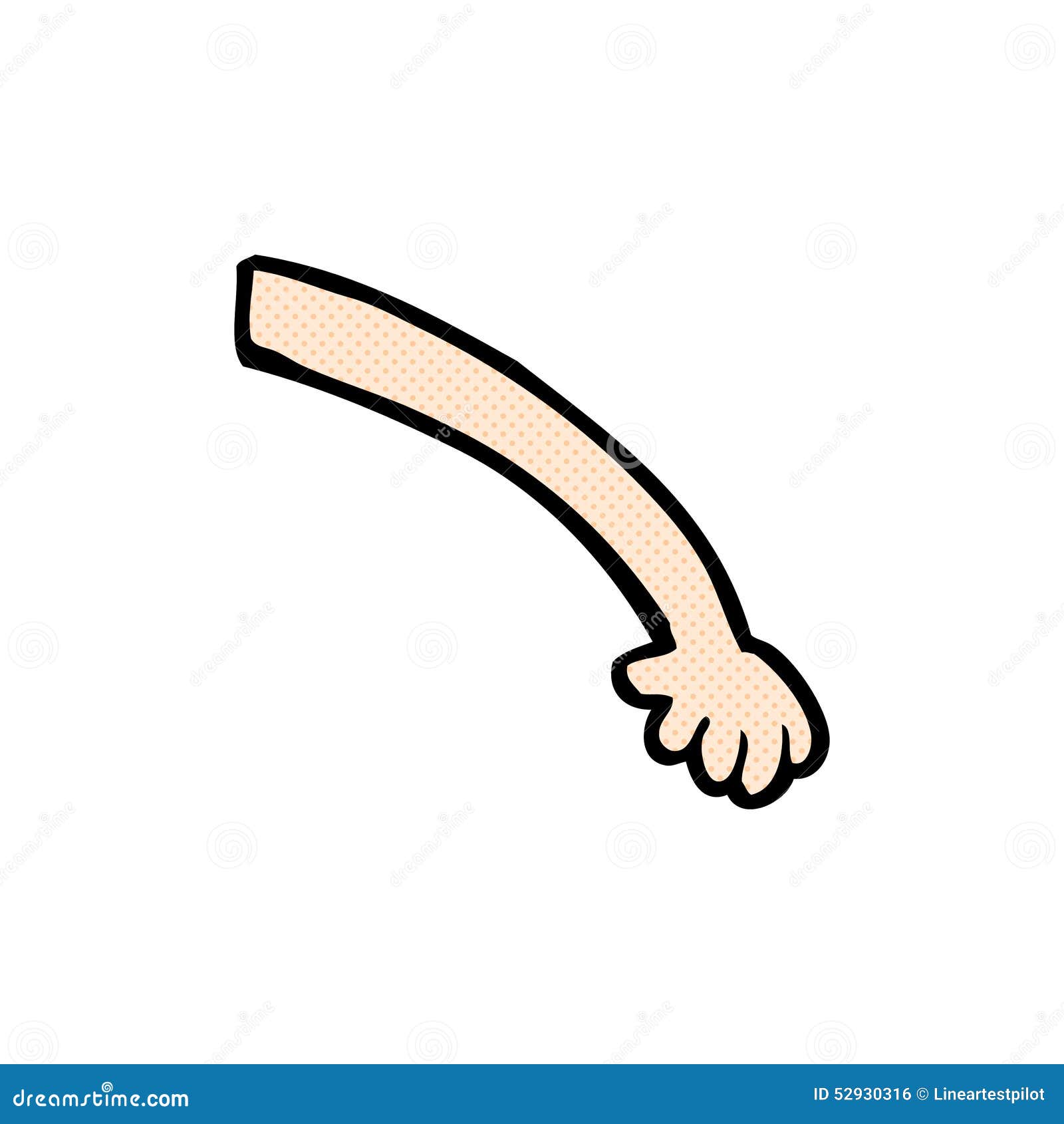 Comic cartoon arm stock illustration. Illustration of clip - 52930316