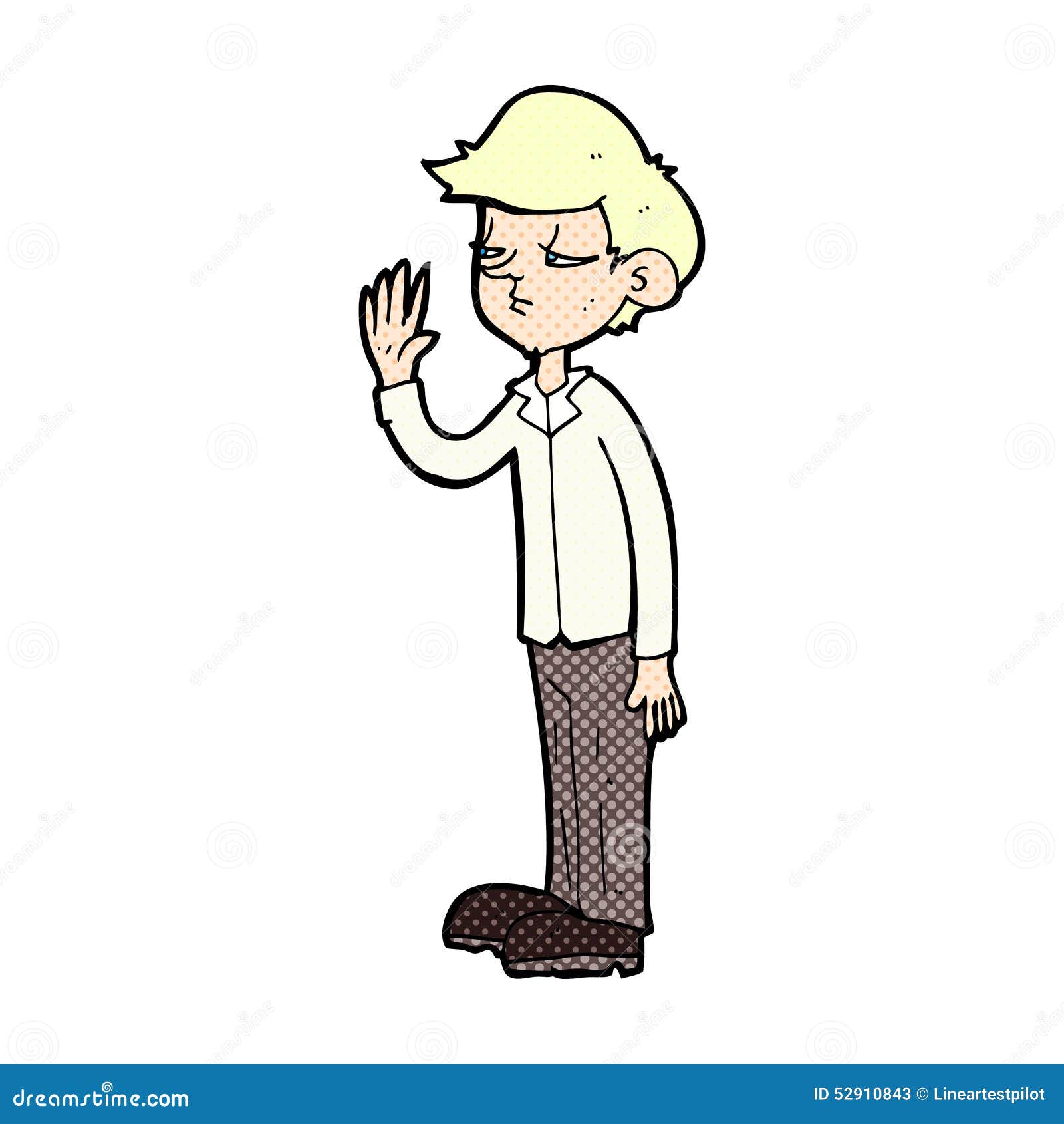Comic cartoon arrogant boy stock illustration. Illustration of clip ...