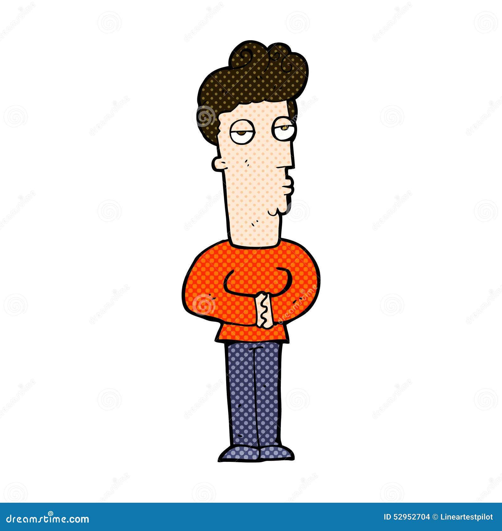 Comic cartoon arrogant man stock illustration. Illustration of print ...