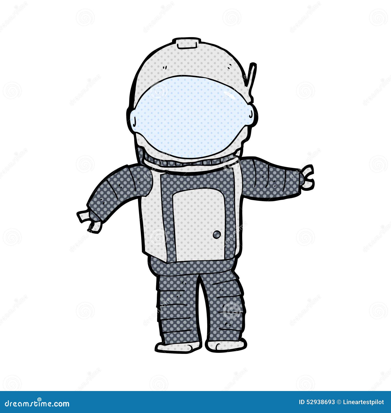 Comic cartoon astronaut stock illustration. Illustration of astronaut ...