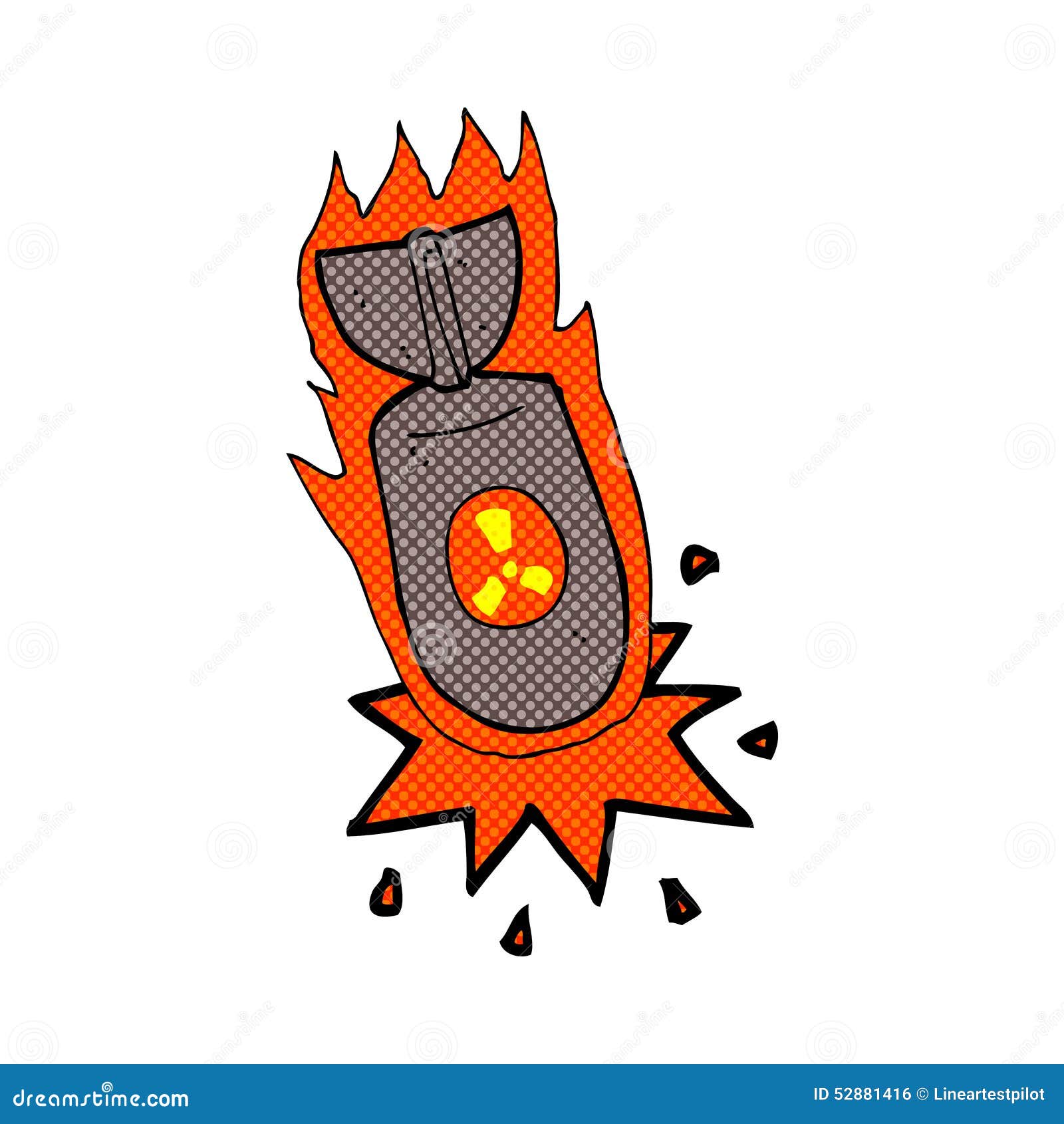 Comic Cartoon Atom Bomb Stock Photography | CartoonDealer.com #52881416