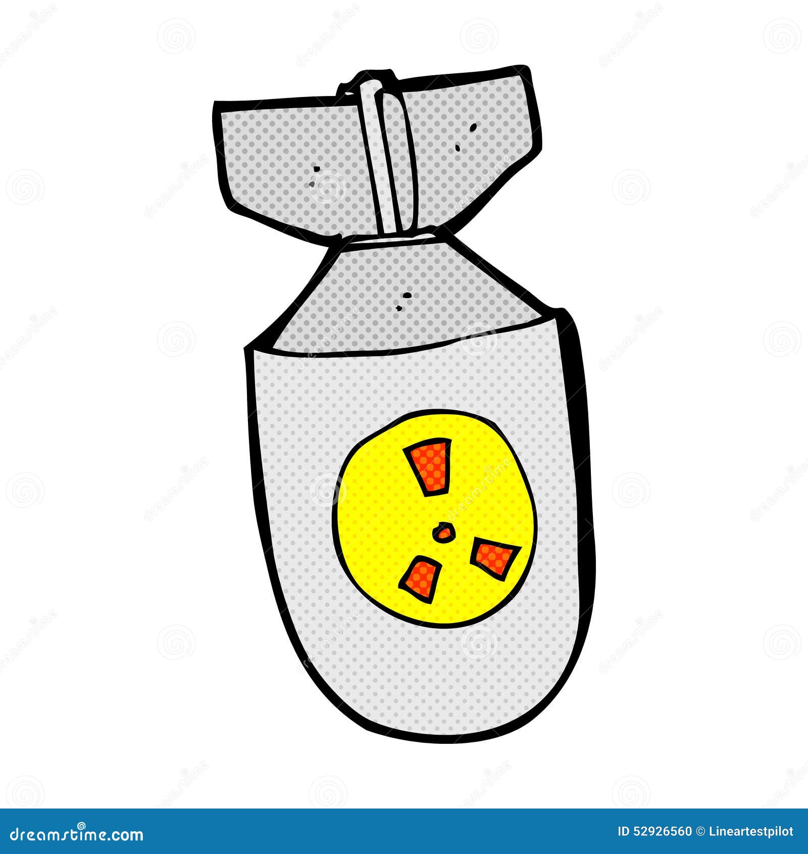 Comic cartoon atom bomb stock illustration. Illustration of bomb - 52926560