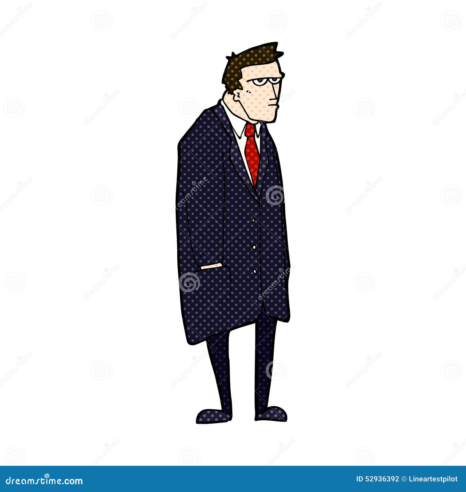 Comic Cartoon Bad Tempered Man Stock Illustration - Illustration of ...