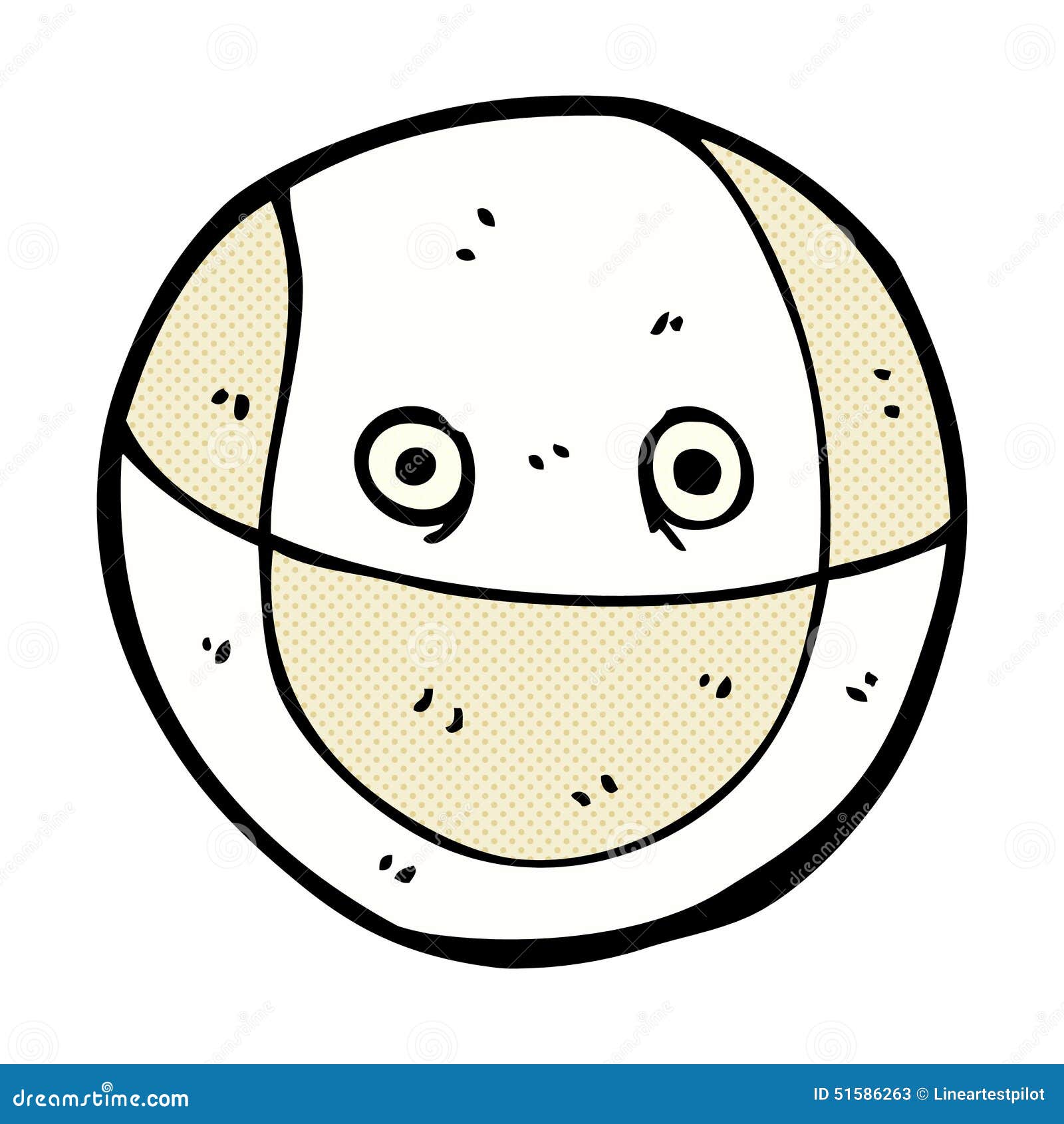 Comic cartoon ball stock illustration. Illustration of drawn - 51586263