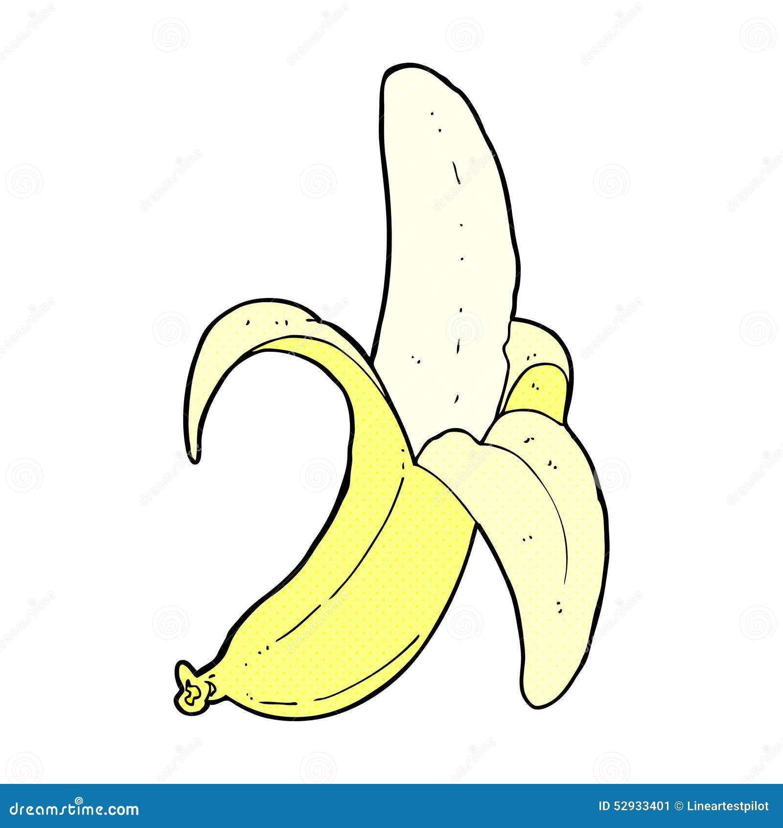 Comic cartoon banana stock illustration. Illustration of silly - 52933401