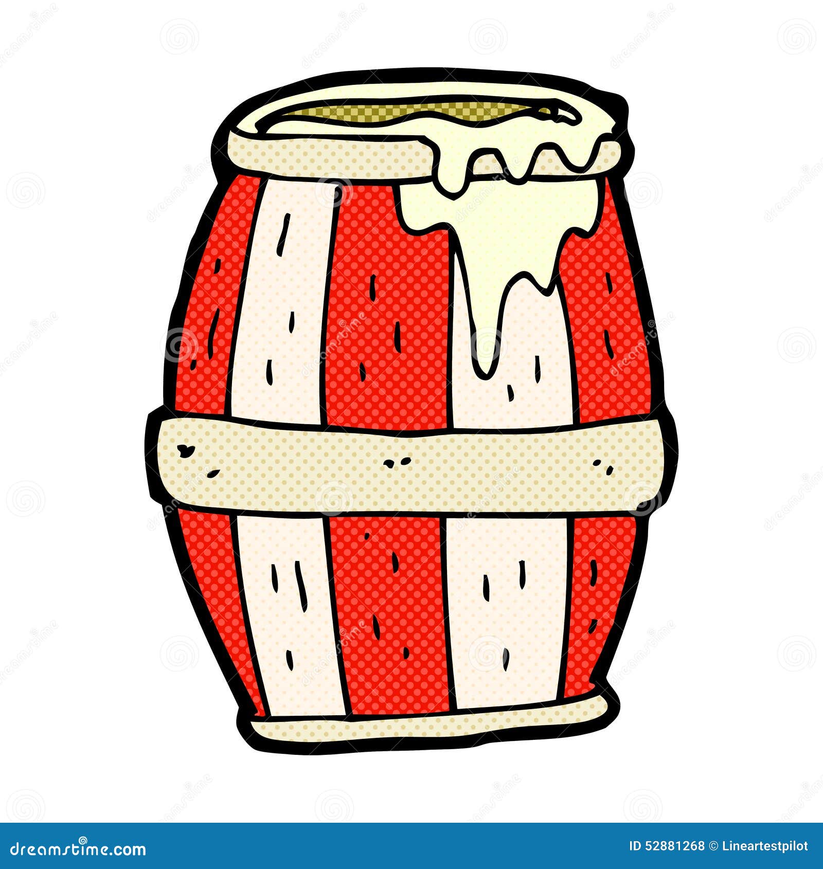 Comic cartoon barrel stock illustration. Illustration of barrel - 52881268