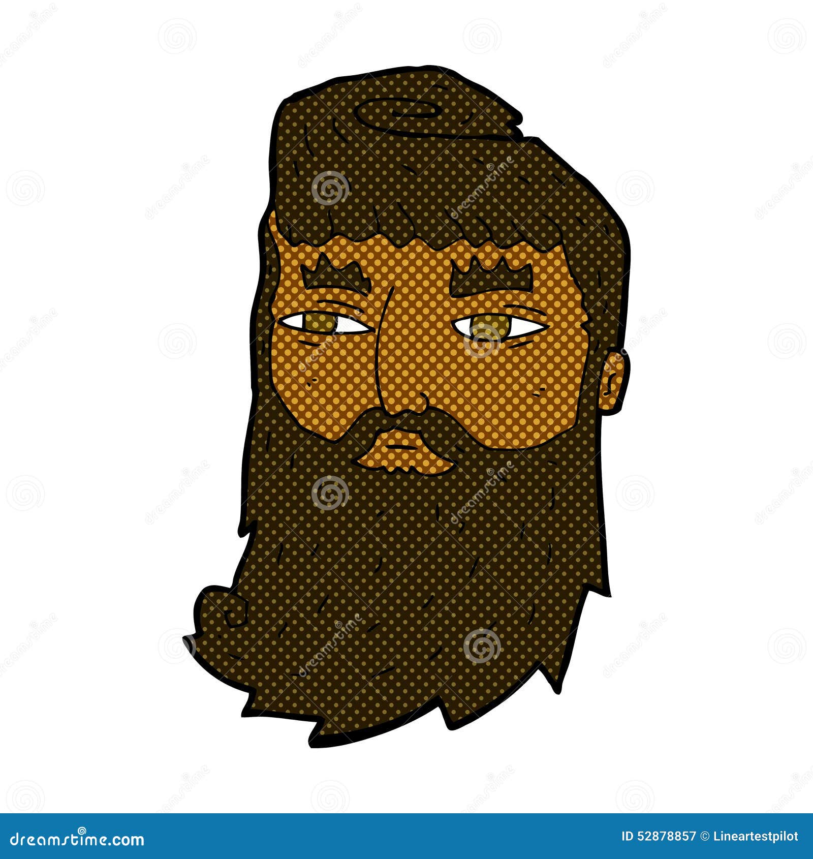 Comic cartoon bearded man stock illustration. Illustration of character ...