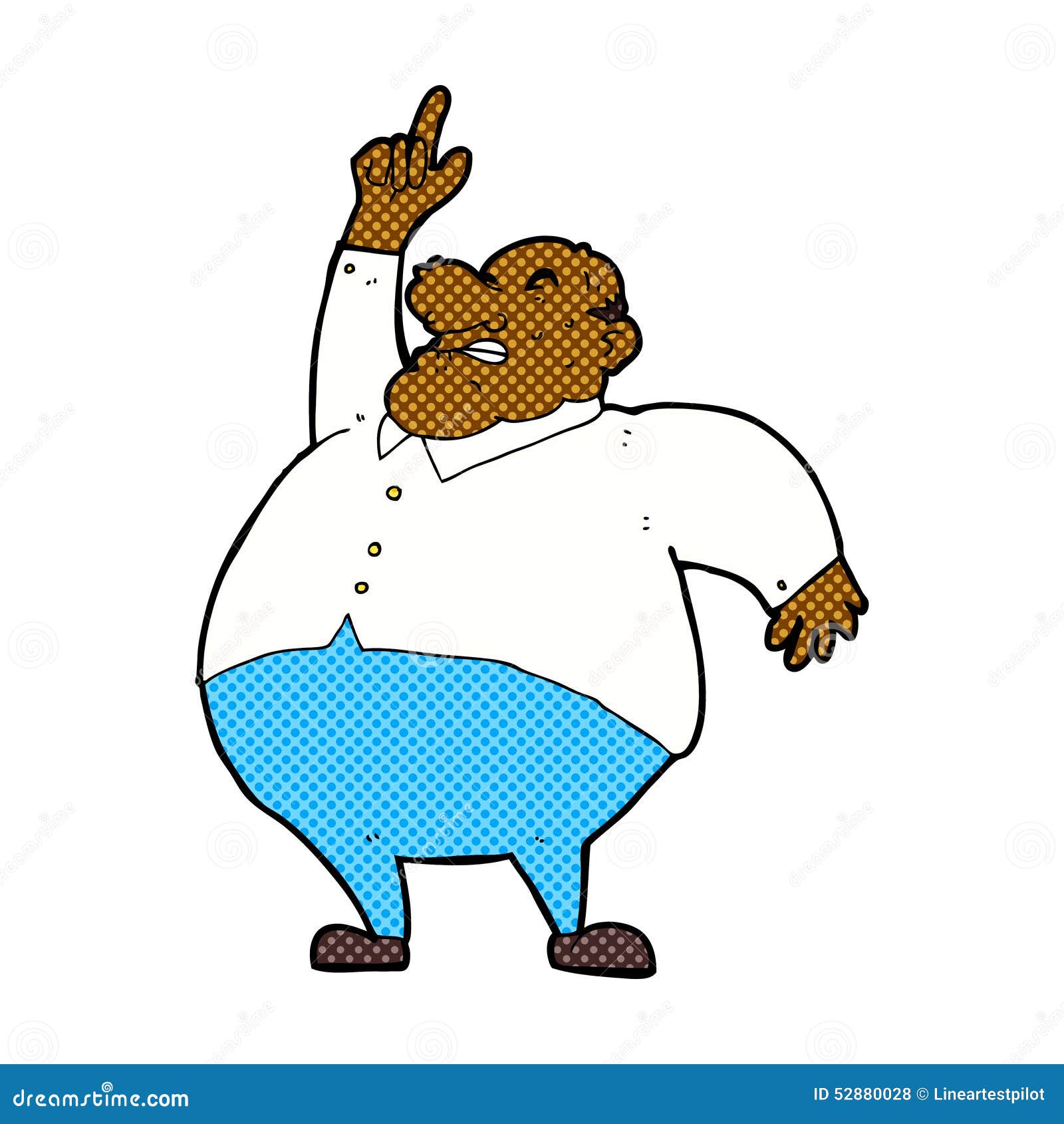 Comic cartoon big fat boss stock illustration. Illustration of happy ...