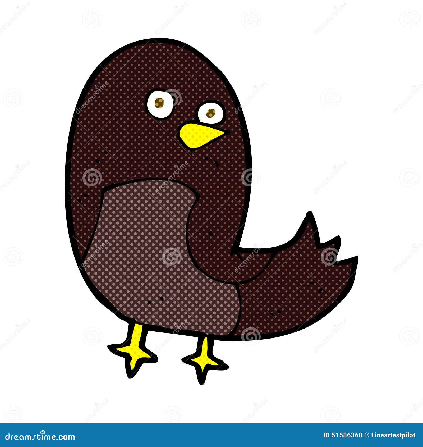 Comic cartoon bird stock illustration. Illustration of print - 51586368