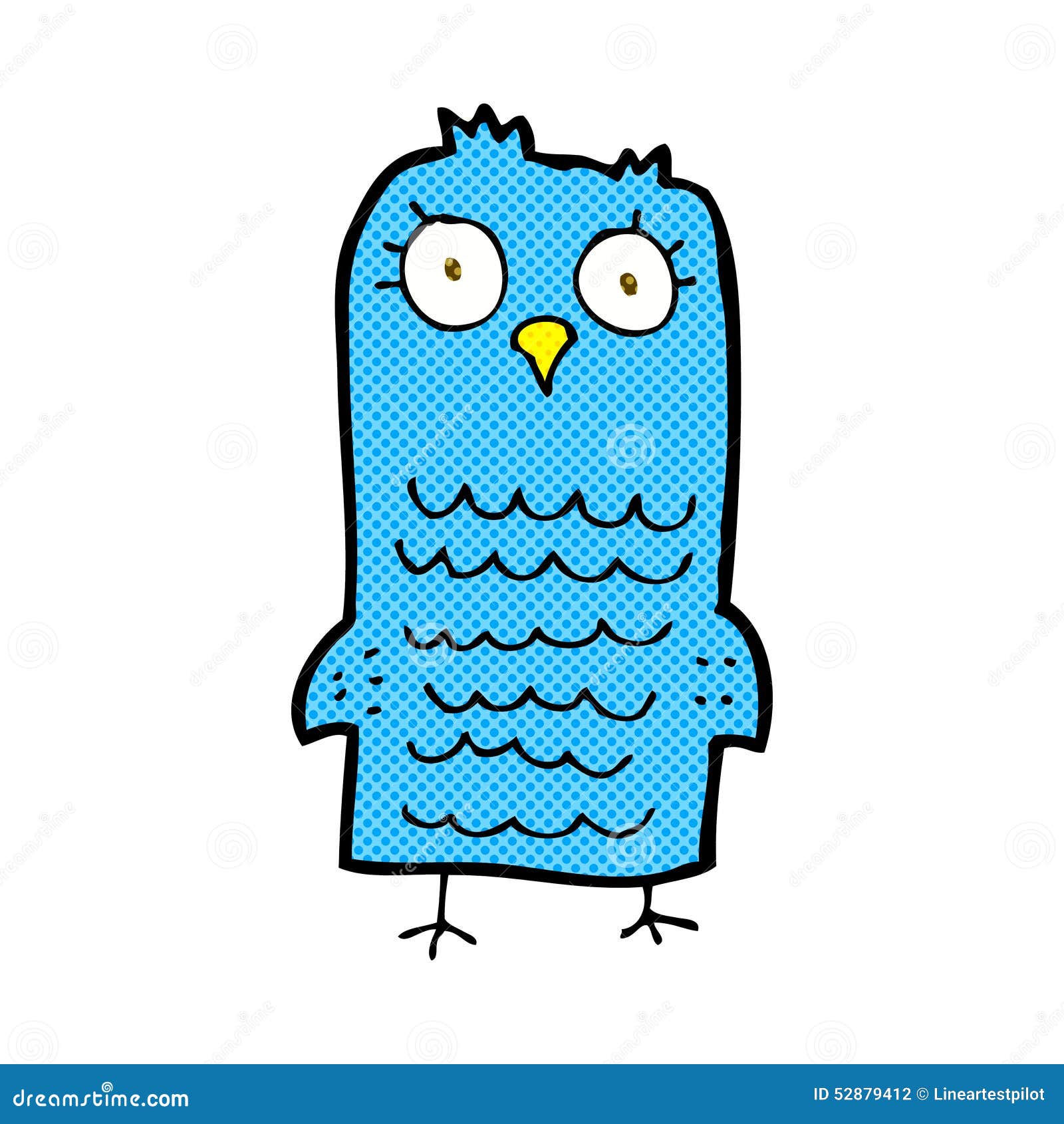 Comic cartoon bird stock illustration. Illustration of drawn - 52879412