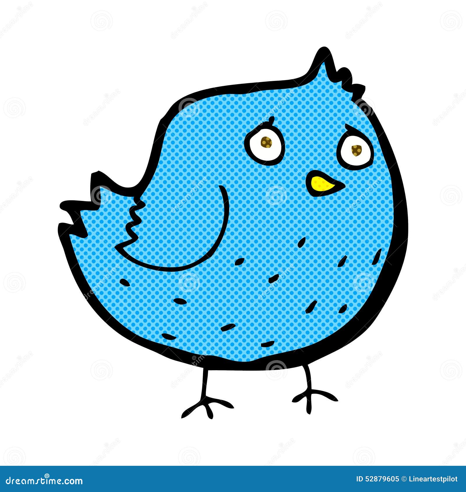 Comic cartoon bird stock illustration. Illustration of hand - 52879605