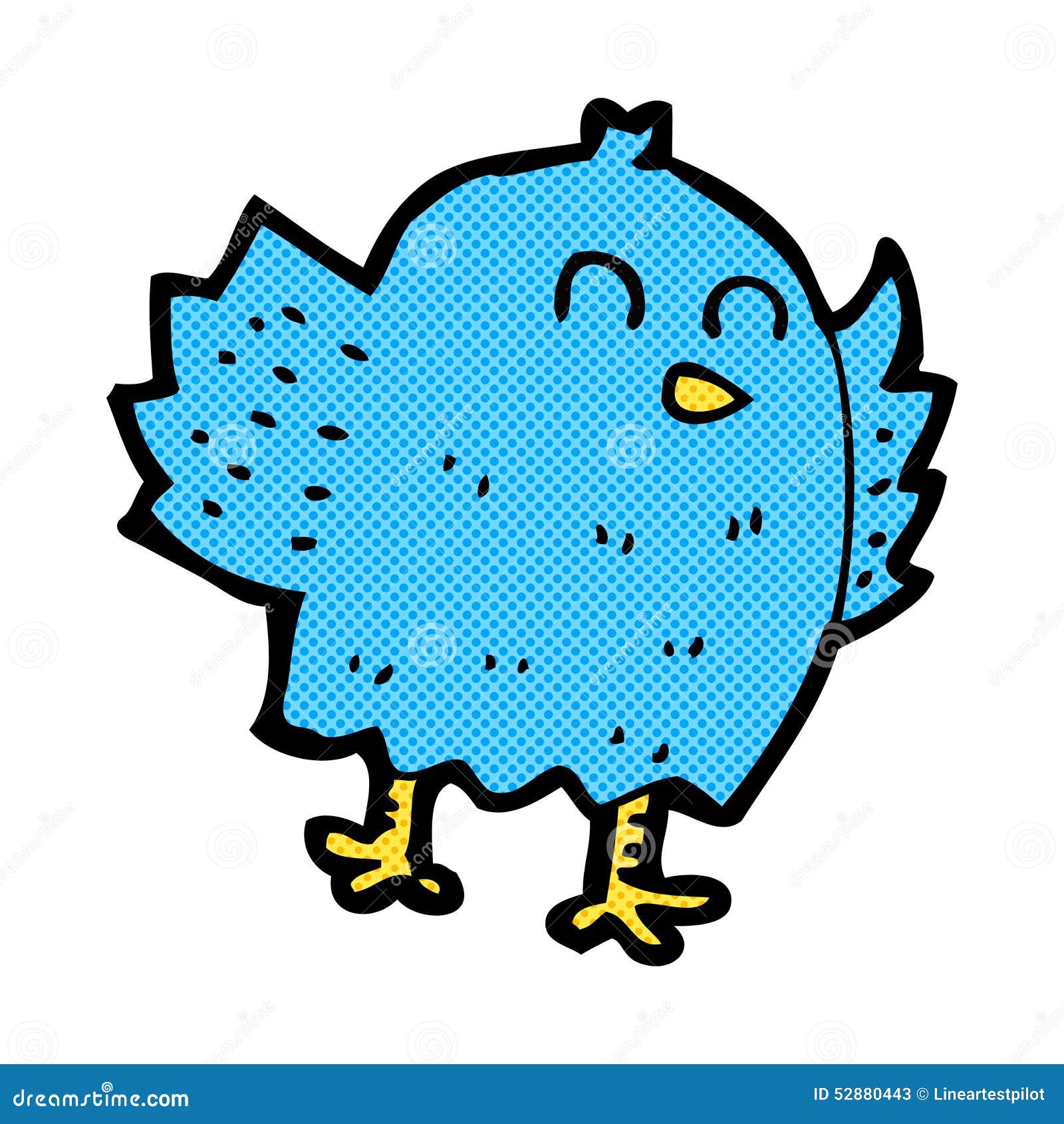 Comic cartoon bird stock illustration. Illustration of drawn - 52880443