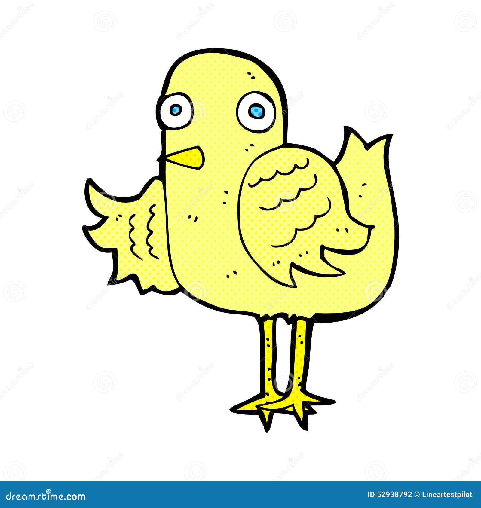 Comic Cartoon Bird Waving Wing Stock Illustration - Illustration of ...