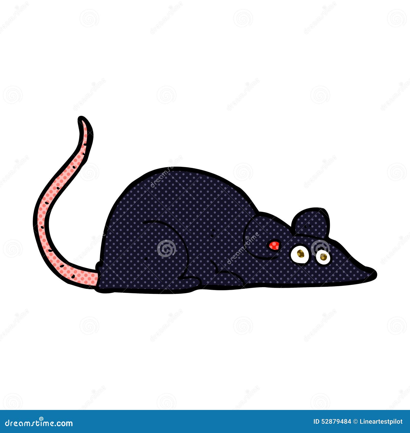 Comic cartoon black rat stock illustration. Illustration of drawing ...