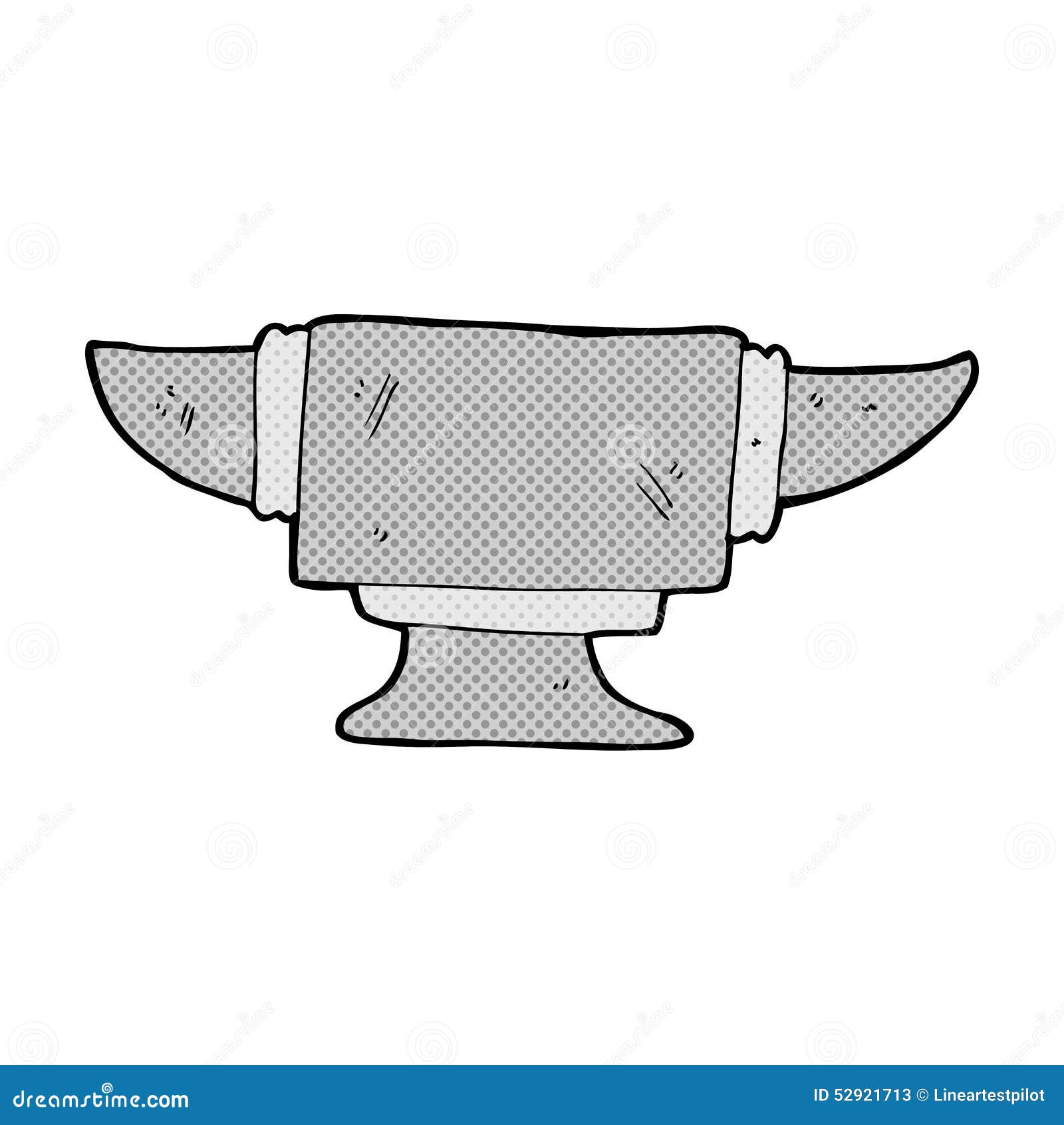 Comic Cartoon Blacksmith Anvil Stock Illustration - Illustration of ...