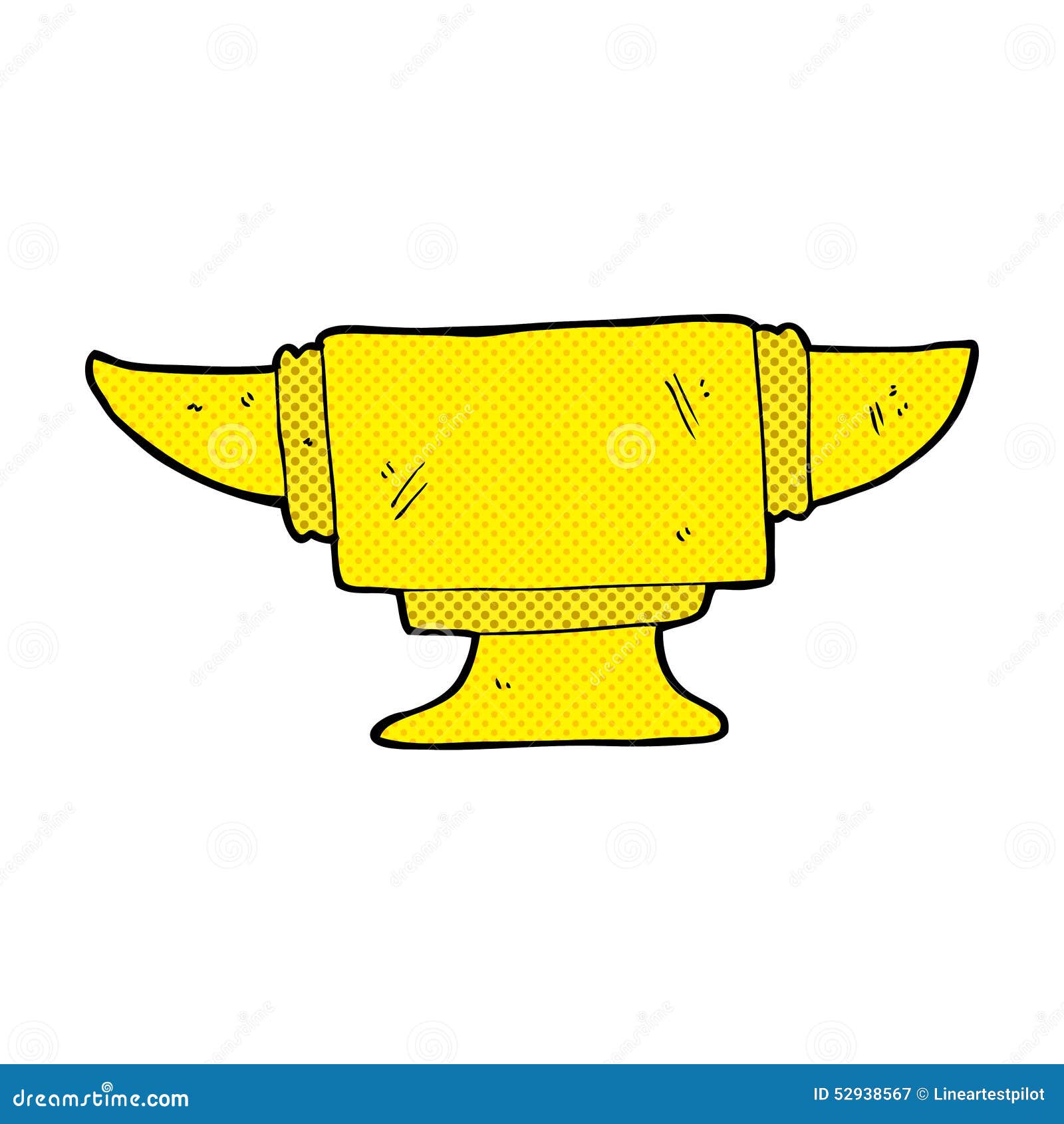 Comic Cartoon Blacksmith Anvil Stock Illustration - Illustration of ...