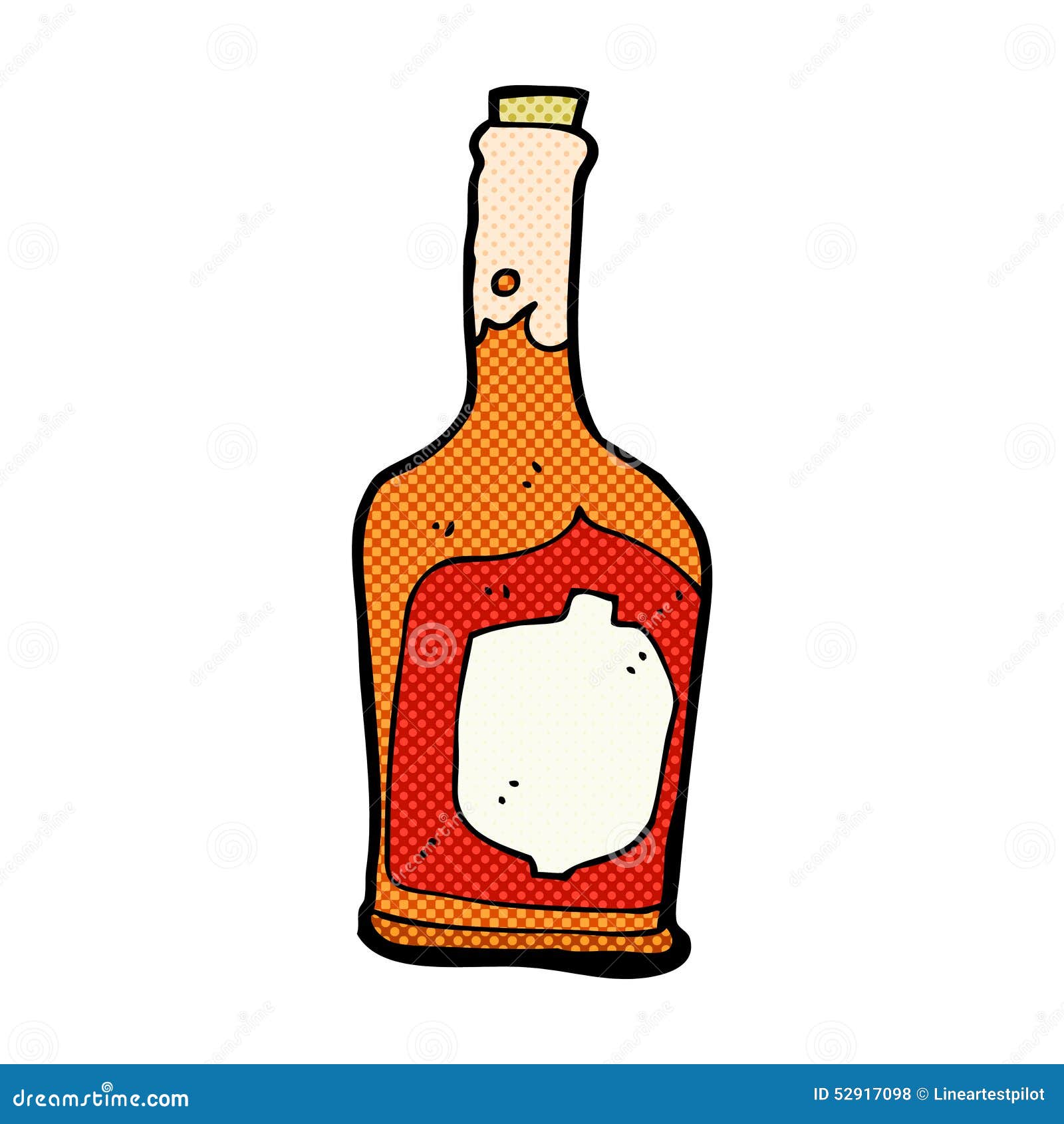 Comic Cartoon Bottle of Rum Stock Illustration - Illustration of comic ...