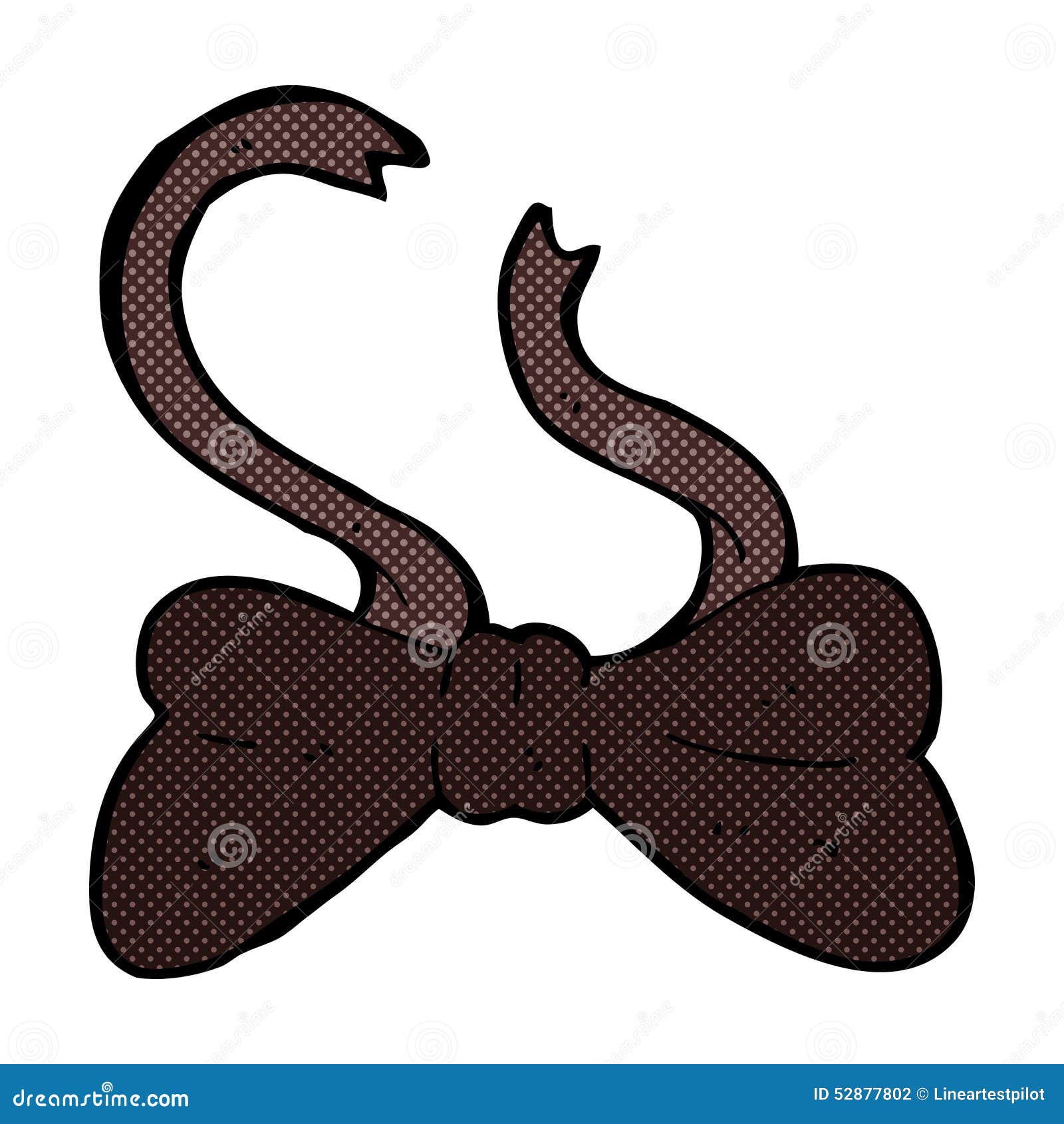Comic cartoon bow stock illustration. Illustration of drawn - 52877802